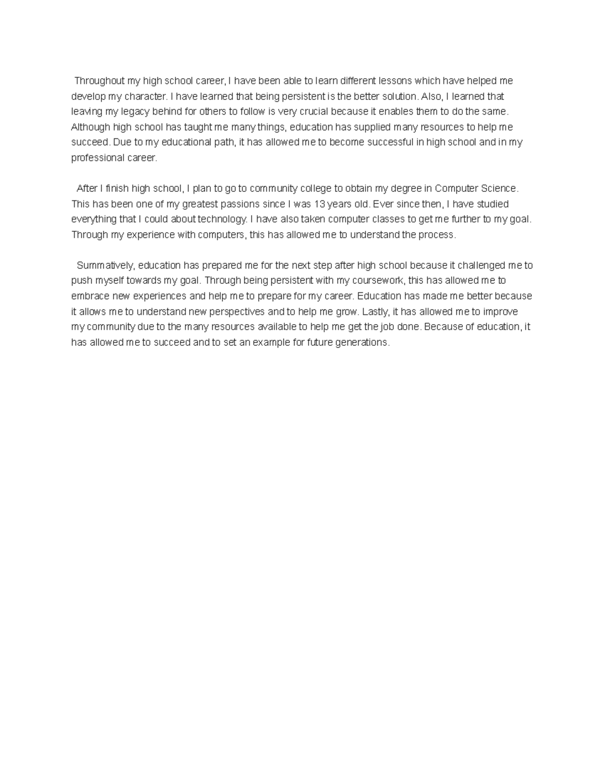 Essay Writing - Here are some notes that you can use. - Throughout my ...