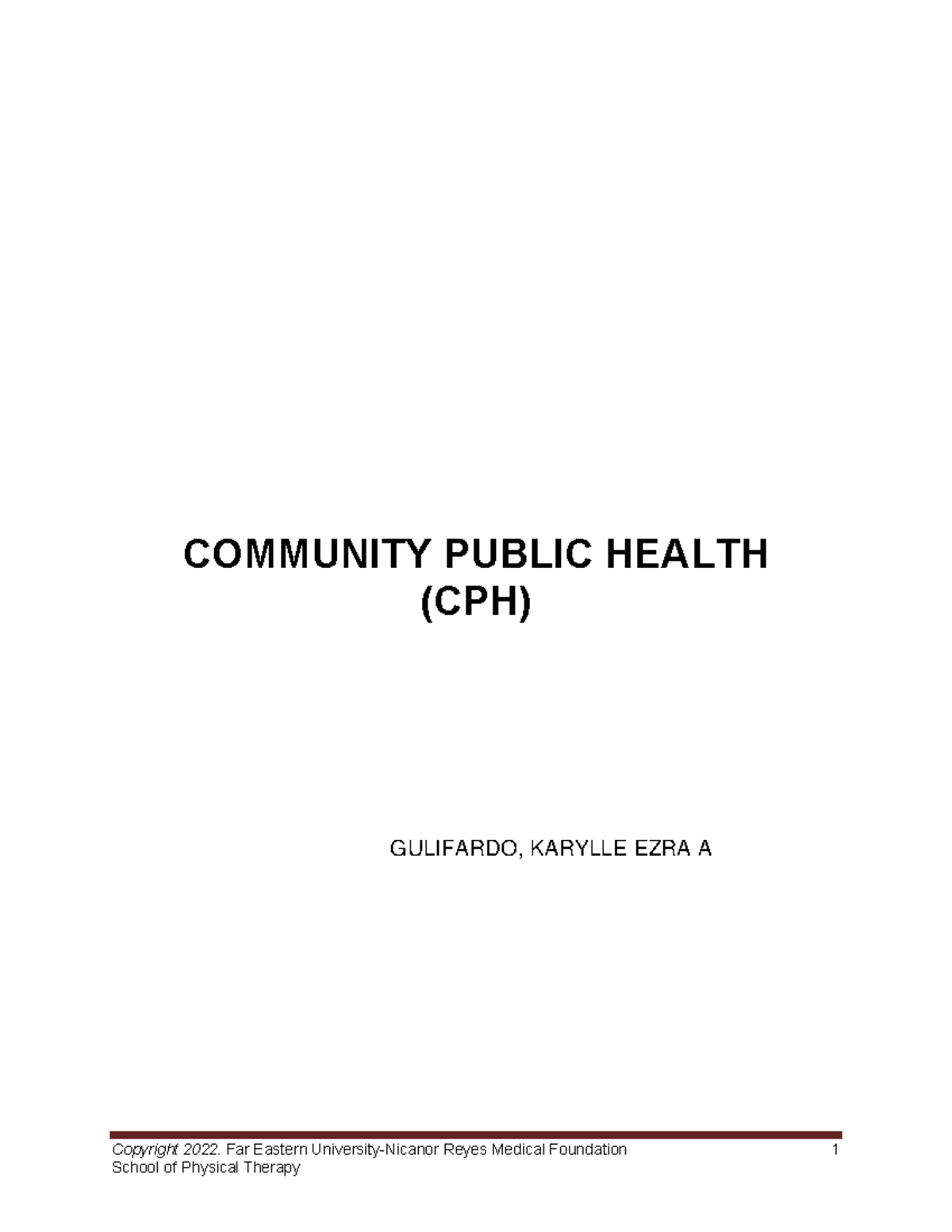 Activity Sheets Community Public Health 2022 - Copyright 2022. Far ...