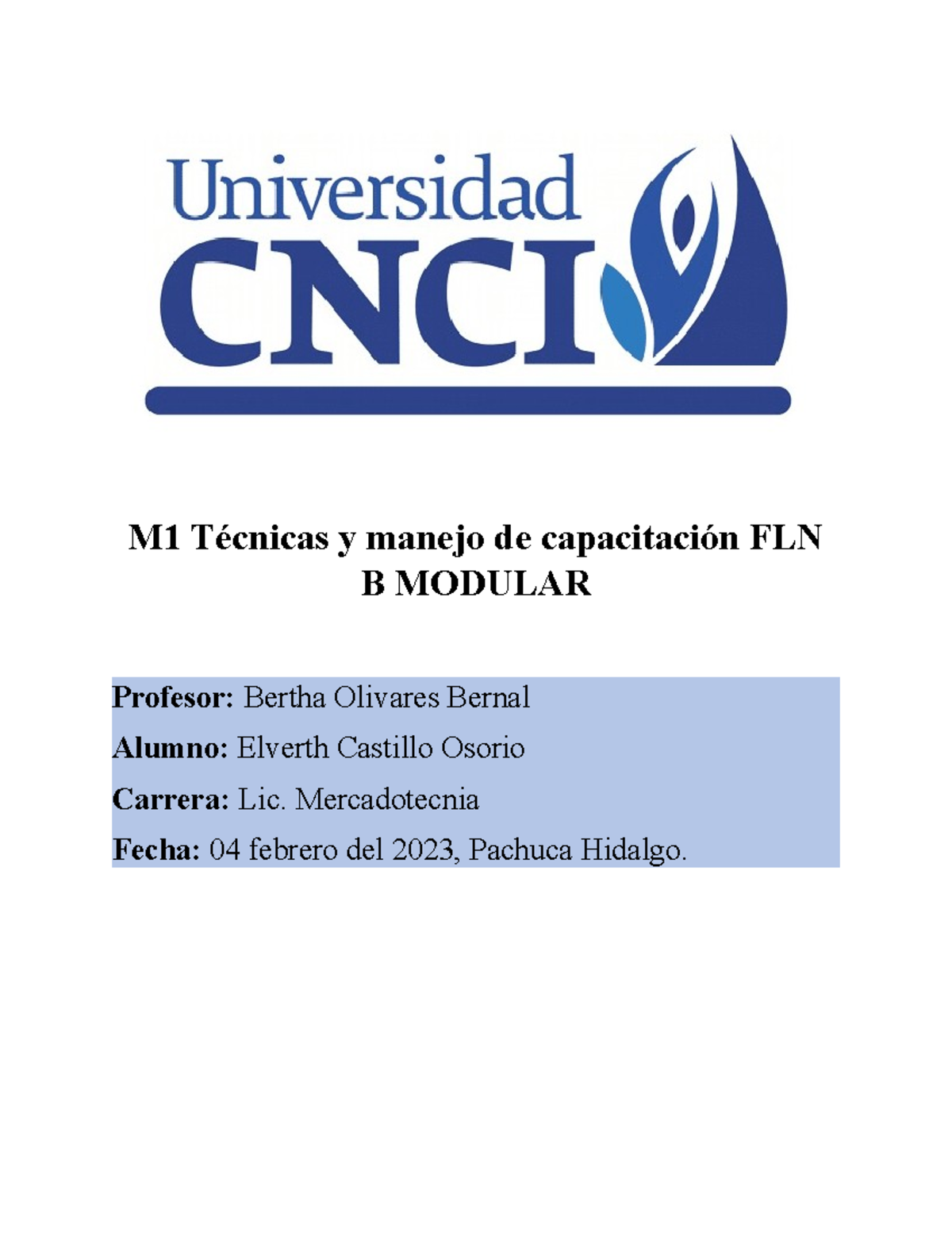Tecnicas Capacitación Modular - M1 Técnicas y manejo de capacitación FLN B MODULAR Profesor ...