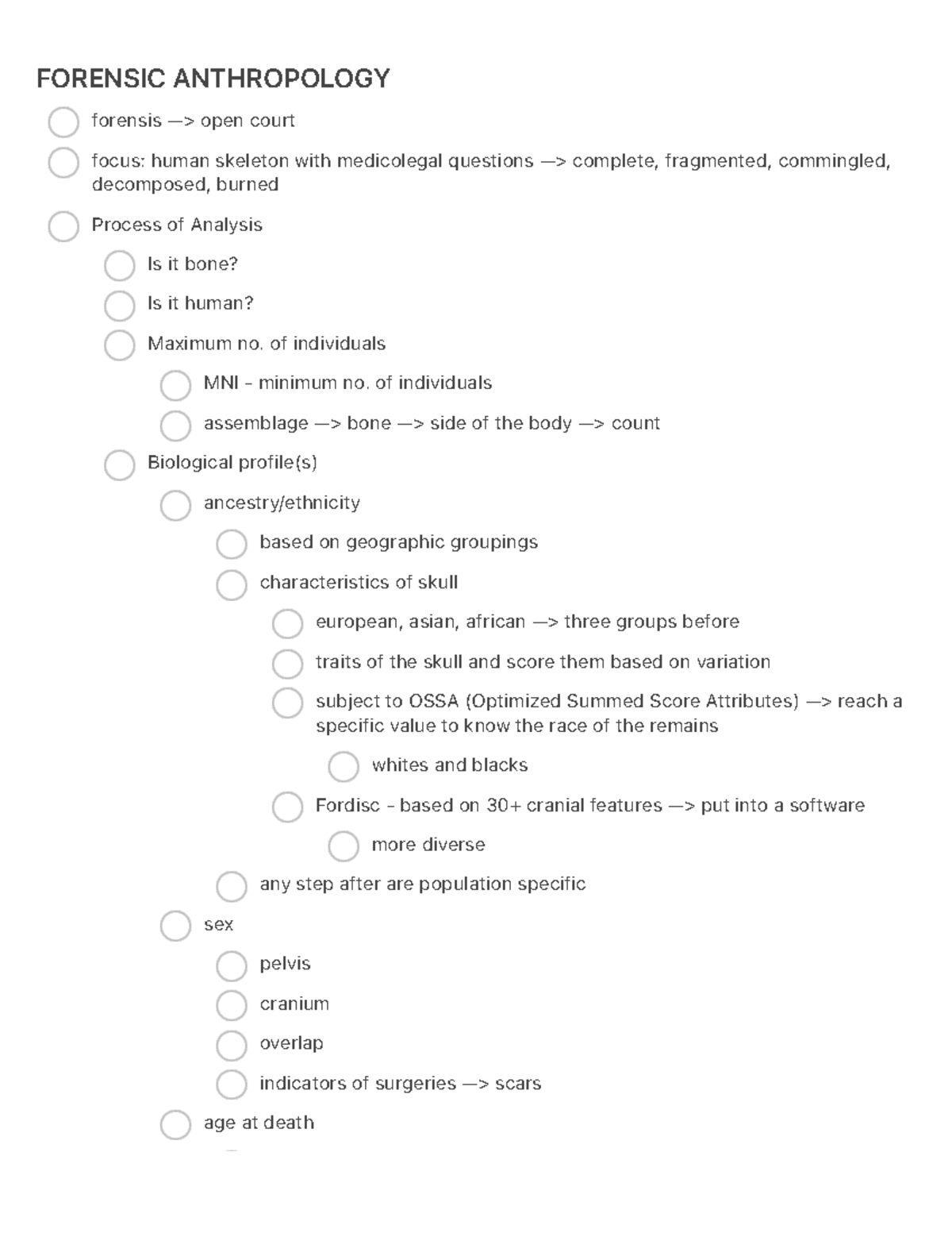 Forensic Anthropology - FORENSIC ANTHROPOLOGY forensis —> open court ...