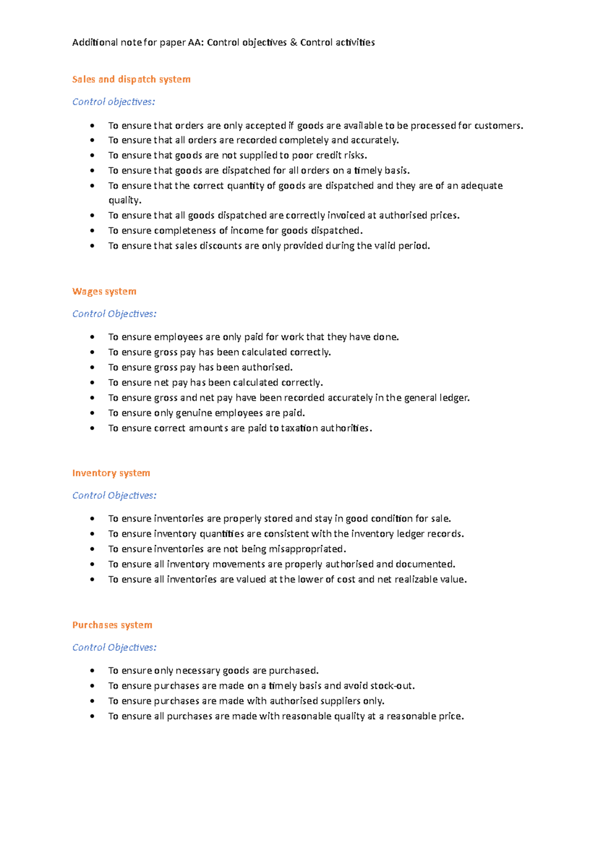 Additional Notes So IC - CA & CO - AA - Additional note for paper AA ...