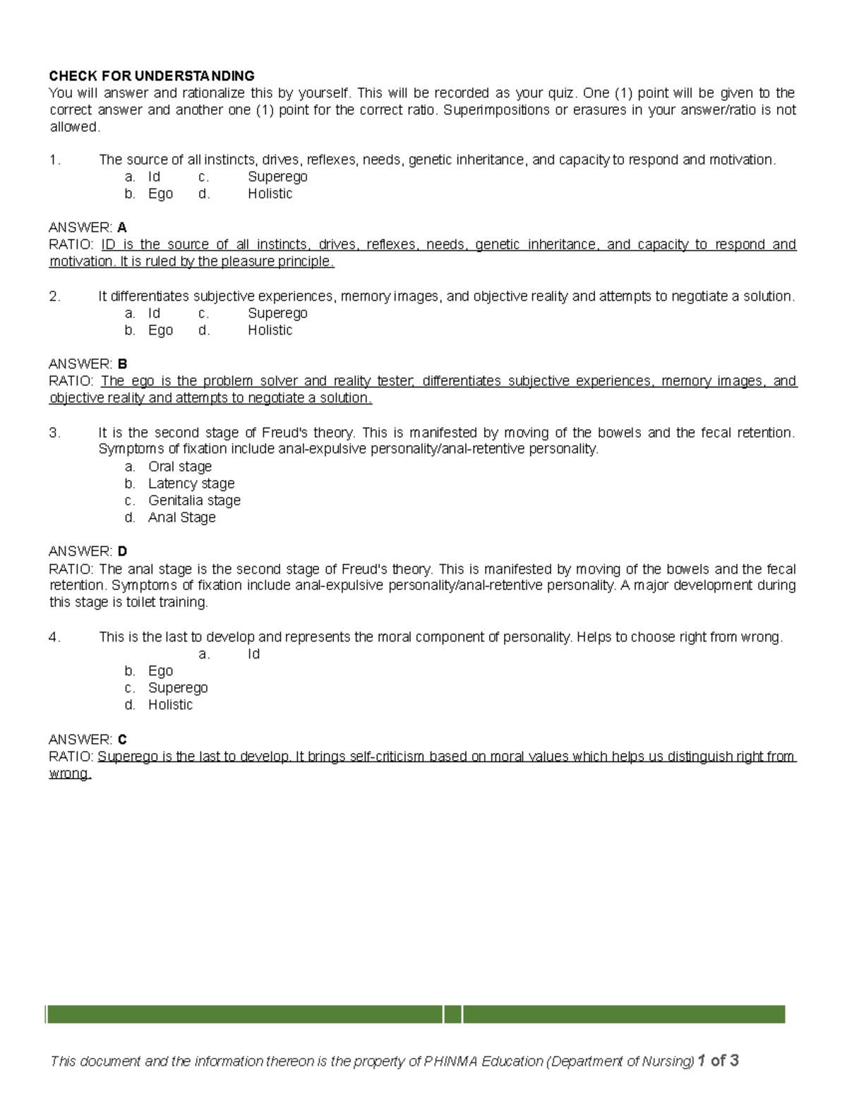 SAS 22 - TFN - .... - CHECK FOR UNDERSTANDING You will answer and ...