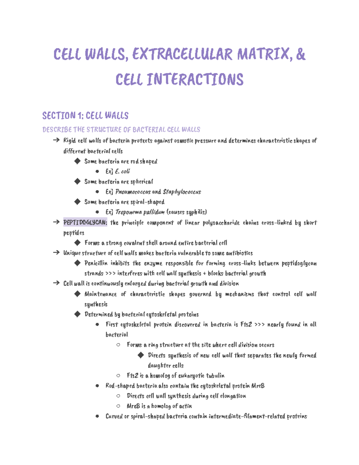 Chapter 16 - Cell Walls, Extracellular Matrix, and Cell Interactions ...
