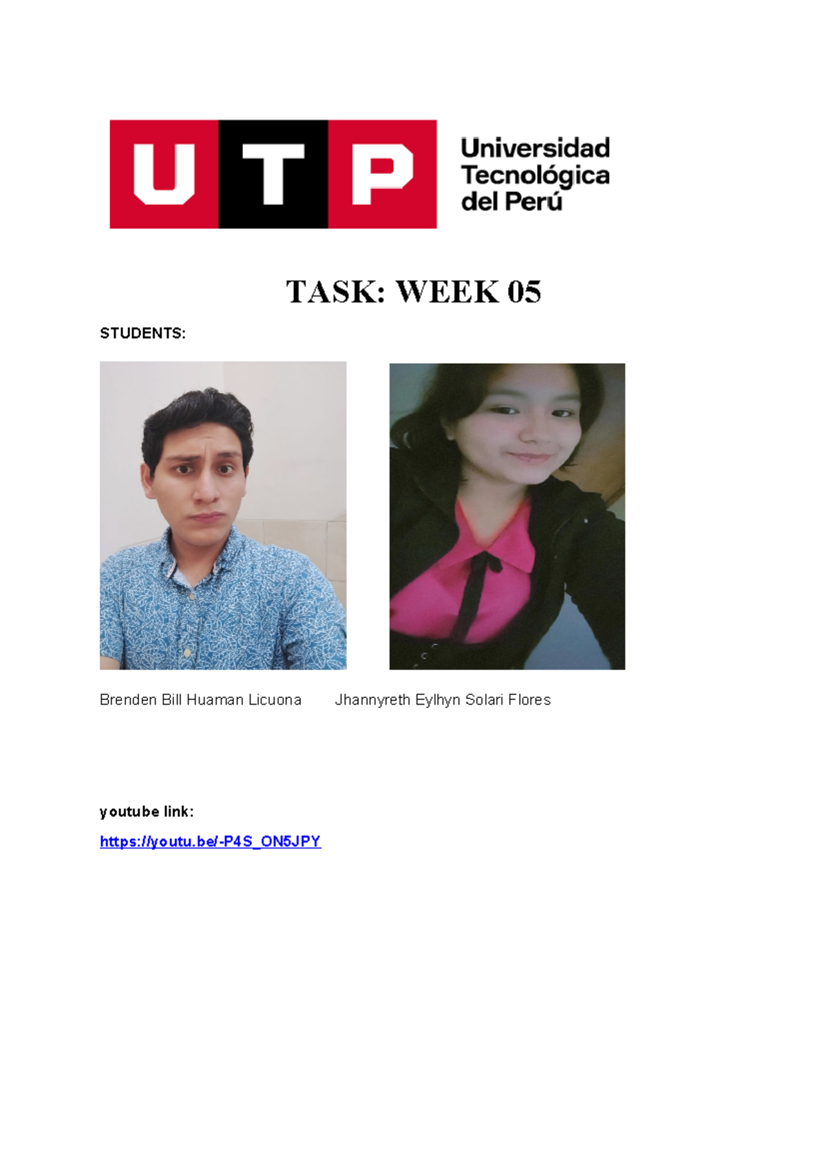 (AC-S05) Week 5 - Task Assignment - These are my friends - Ingles - TASK: WEEK 05 STUDENTS ...