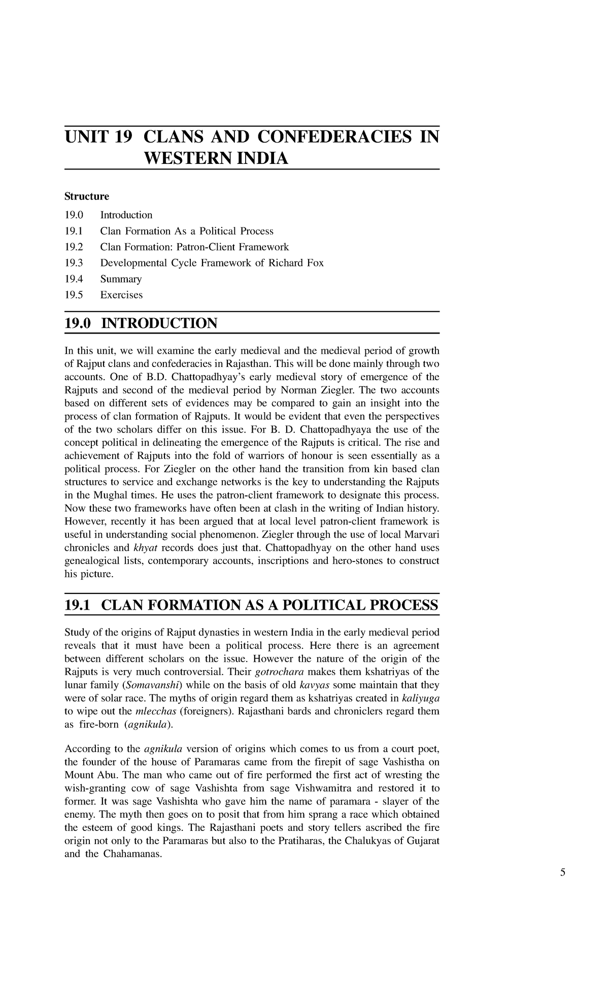 Unit-19 - UNIT 19 CLANS AND CONFEDERACIES IN WESTERN INDIA Structure 19 ...