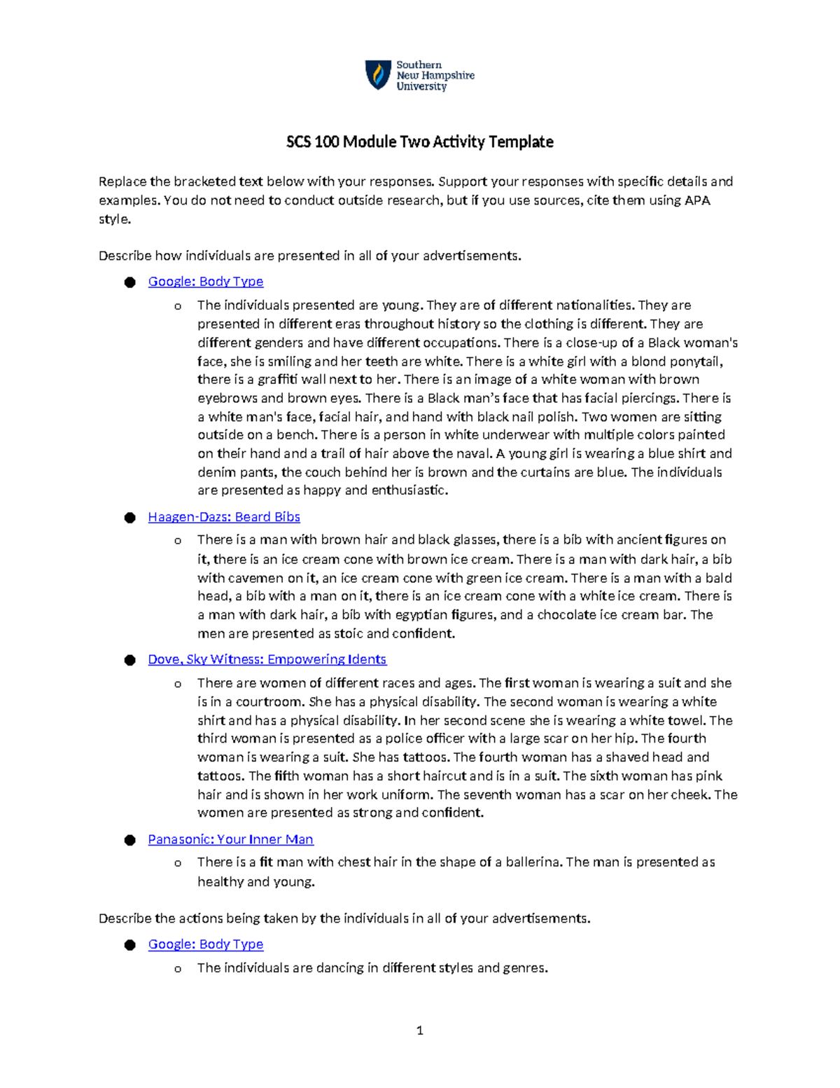 SCS 100 Module Two Activity Template - SCS 100 Module Two Activity ...