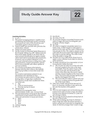 Chapter 019 - answer key - Study Guide Answer Key Chapter 19 1 ...