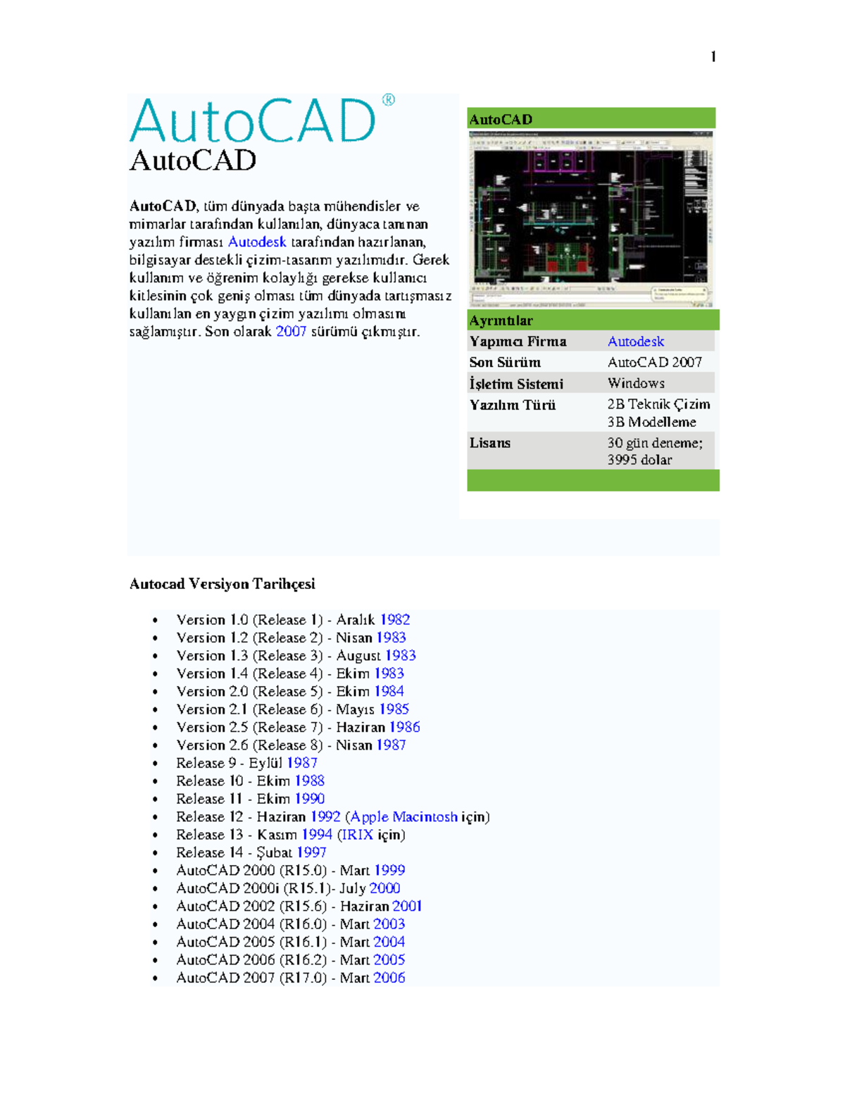 Acad06dersnot - autocad - AutoCAD AutoCAD, tüm dünyada başta ...