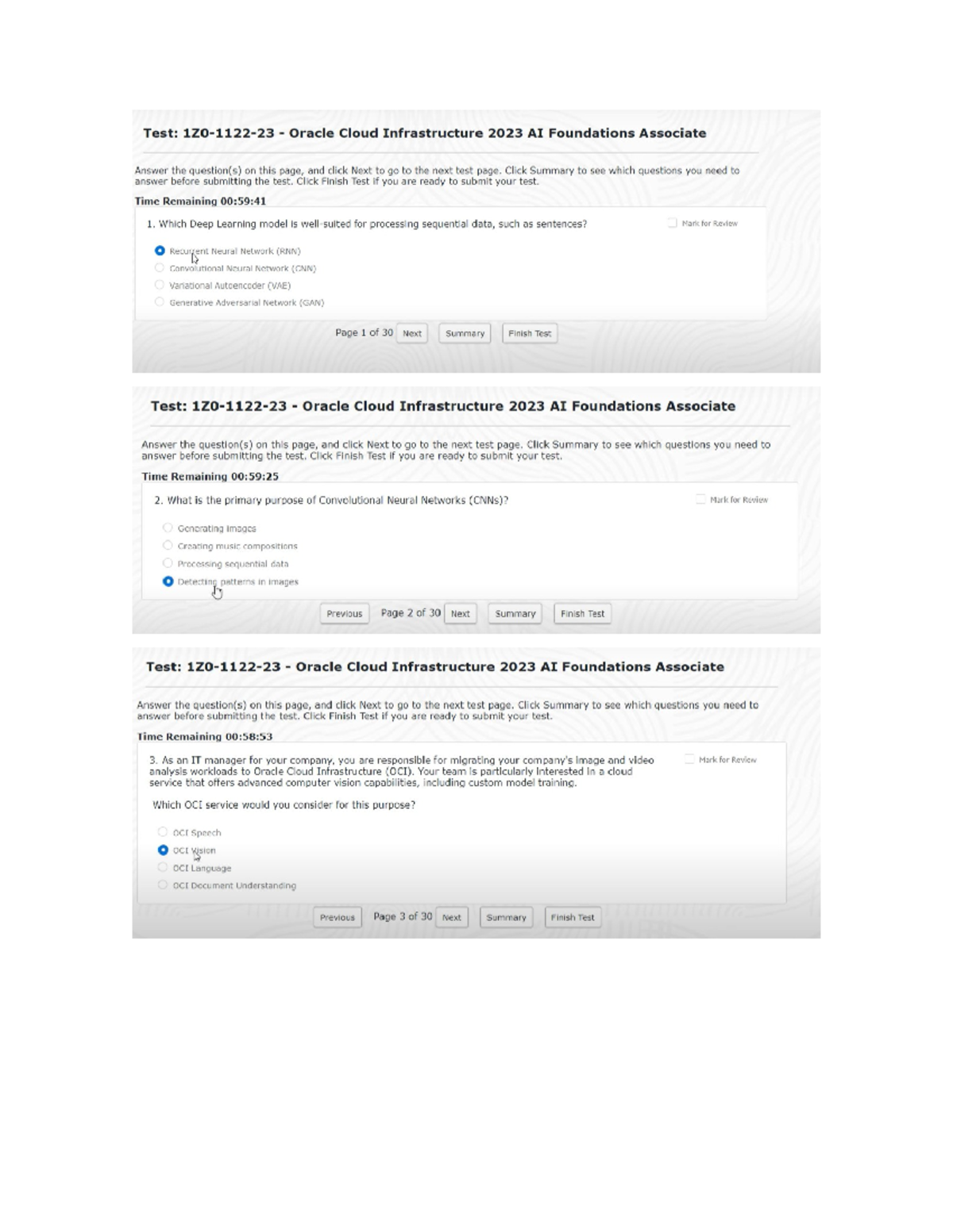 Respuesta OCI IA Certificación Oracle - Test: Oracle Cloud ...