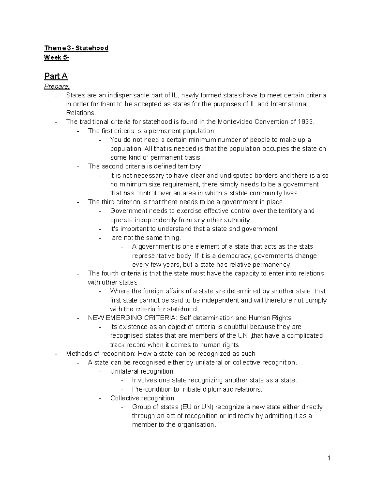 PBL 320 Study Notes for Statehood - Theme 3- Statehood Week 5- Part A ...