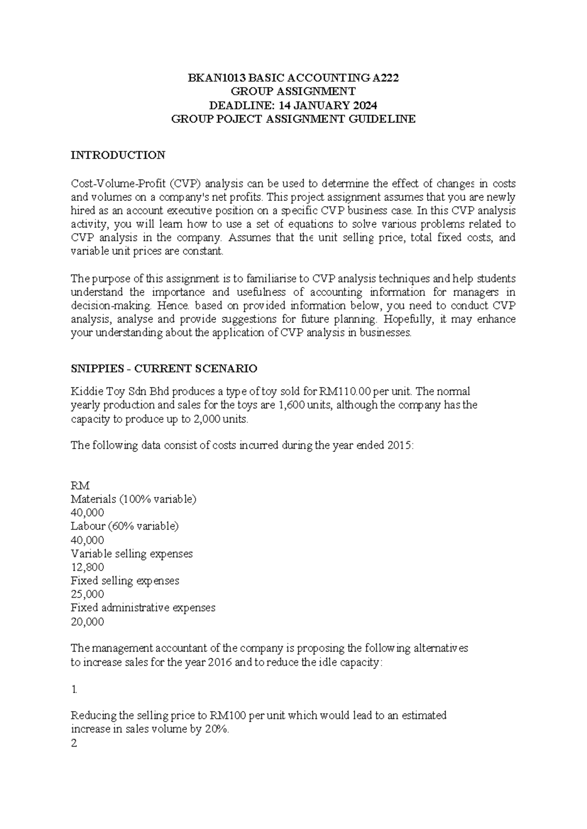 C5 Group Project Assignment A231 - BKAN1013 BASIC ACCOUNTING A GROUP ASSIGNMENT DEADLINE: 14 ...