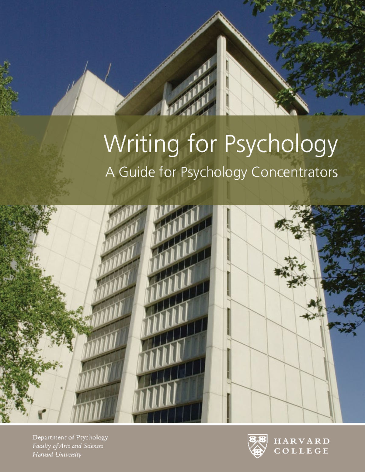 PSYCH Writing Guide - Department of Psychology Faculty of Arts and ...