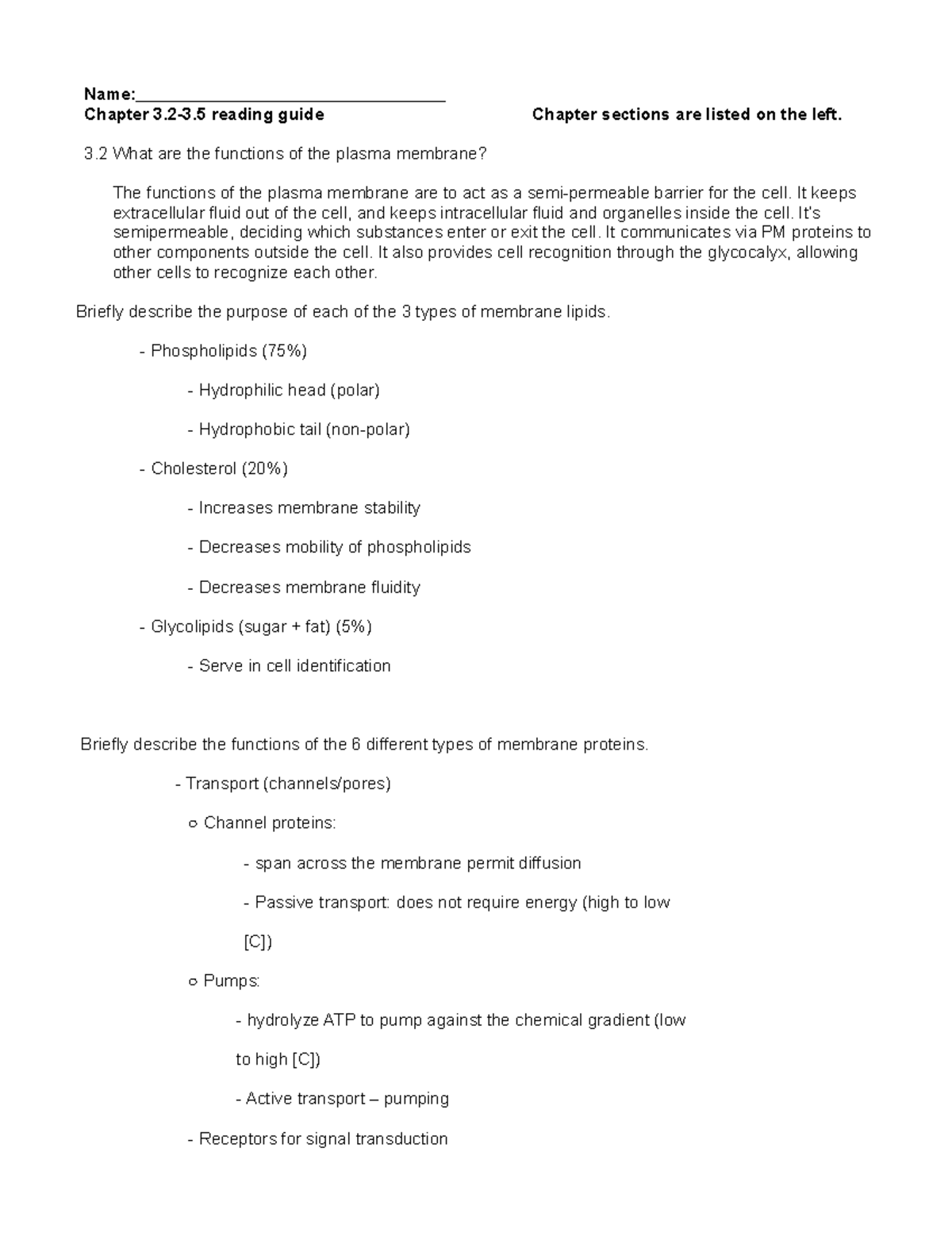 Reading+Guide-ch+3.2-3.5+The+Membrane copy - Name: Chapter 3.2-3 reading guide Chapter sections ...