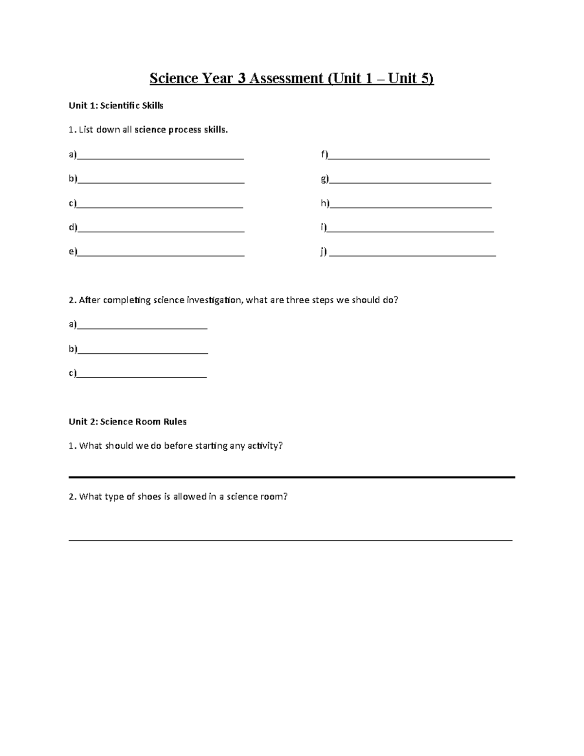 Science-year-3-assessment compress - Science Year 3 Assessment (Unit 1 ...