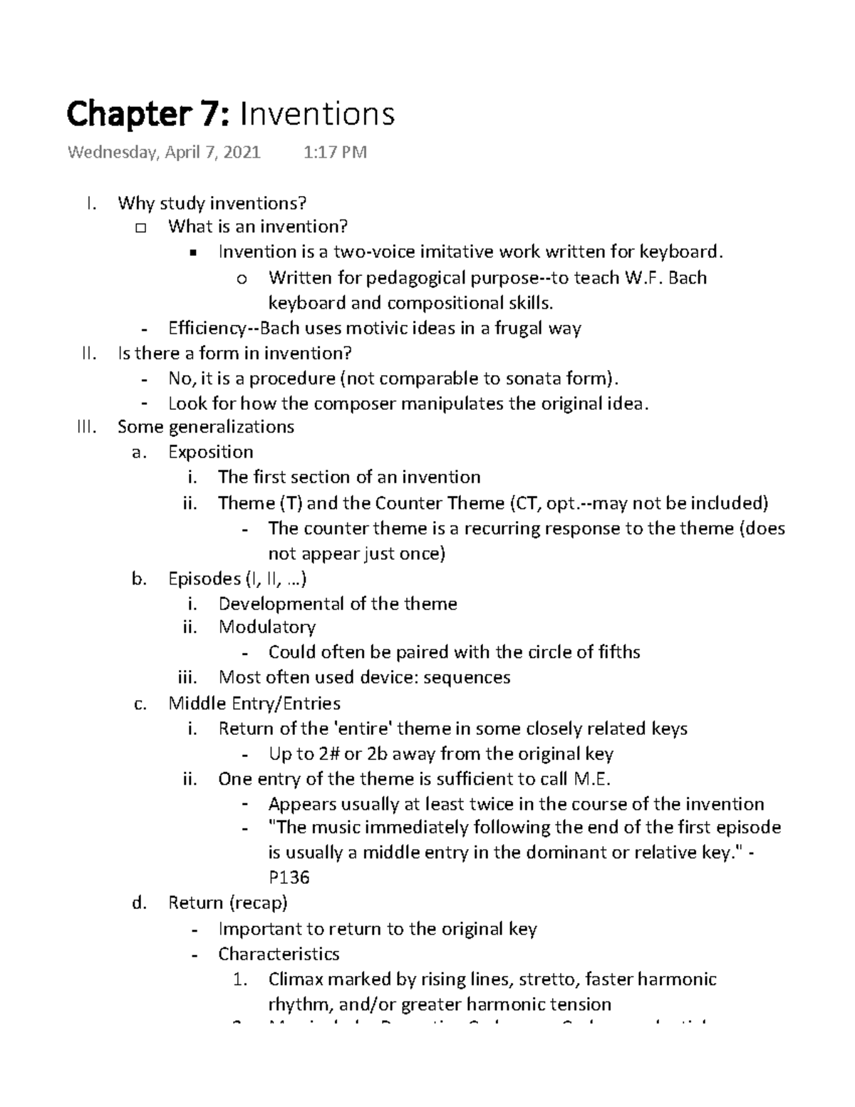 Chapter 7 - Inventions - Why study inventions? What is an invention ...