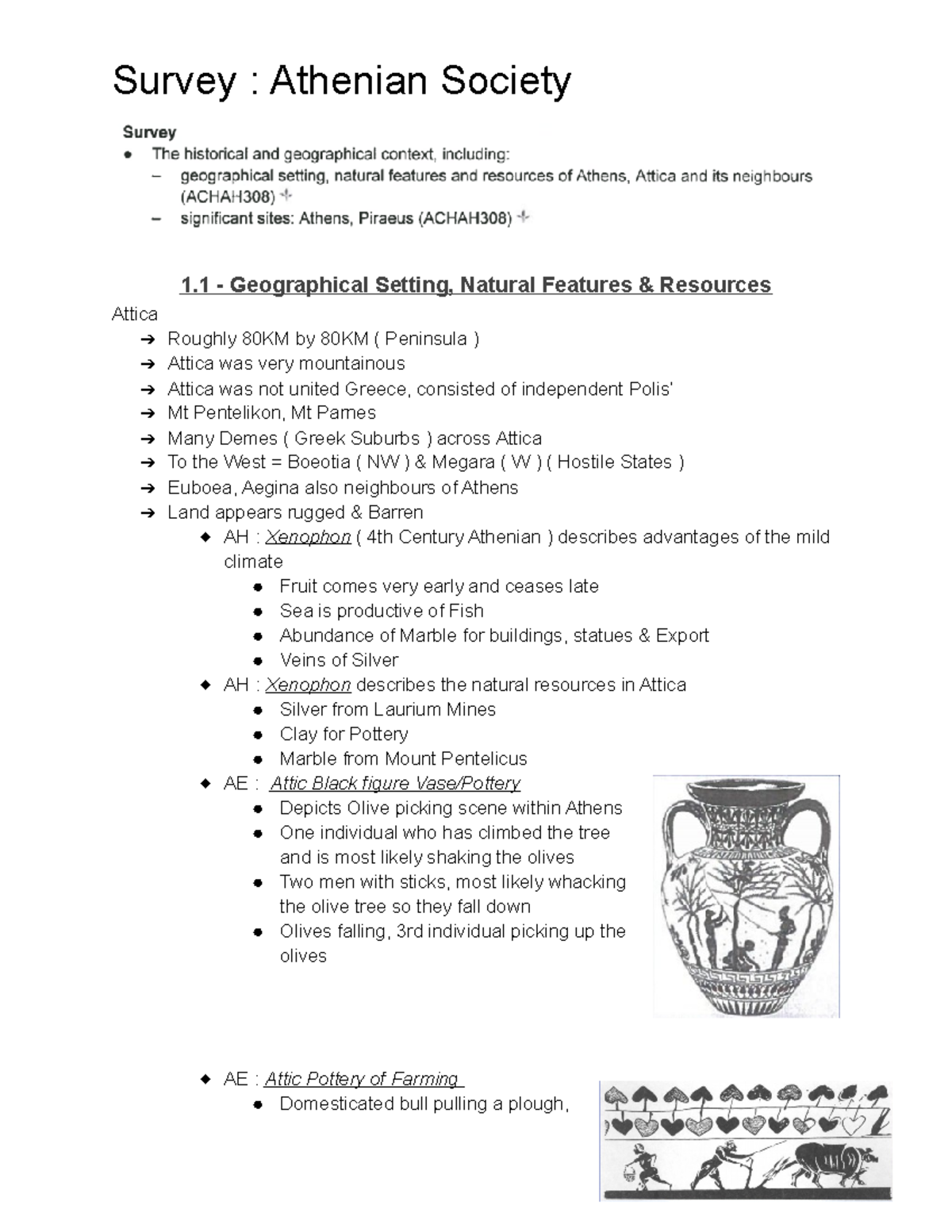 Athenian Society - Survey - 1 - Geographical Setting, Natural Features ...