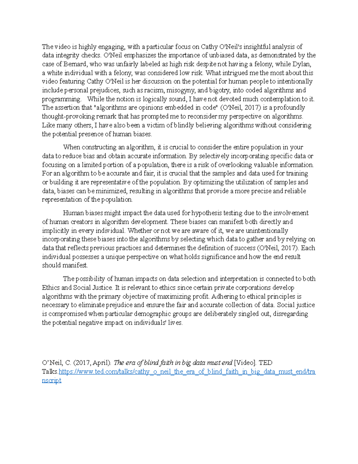 Psy 260 week 3 discussion - The video is highly engaging, with a ...