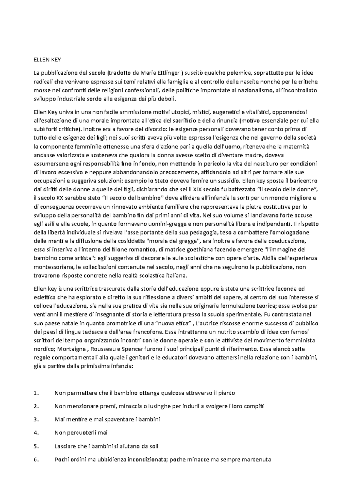 Ellen KEY il secolo del bambino - ELLEN KEY La pubblicazione del secolo ...
