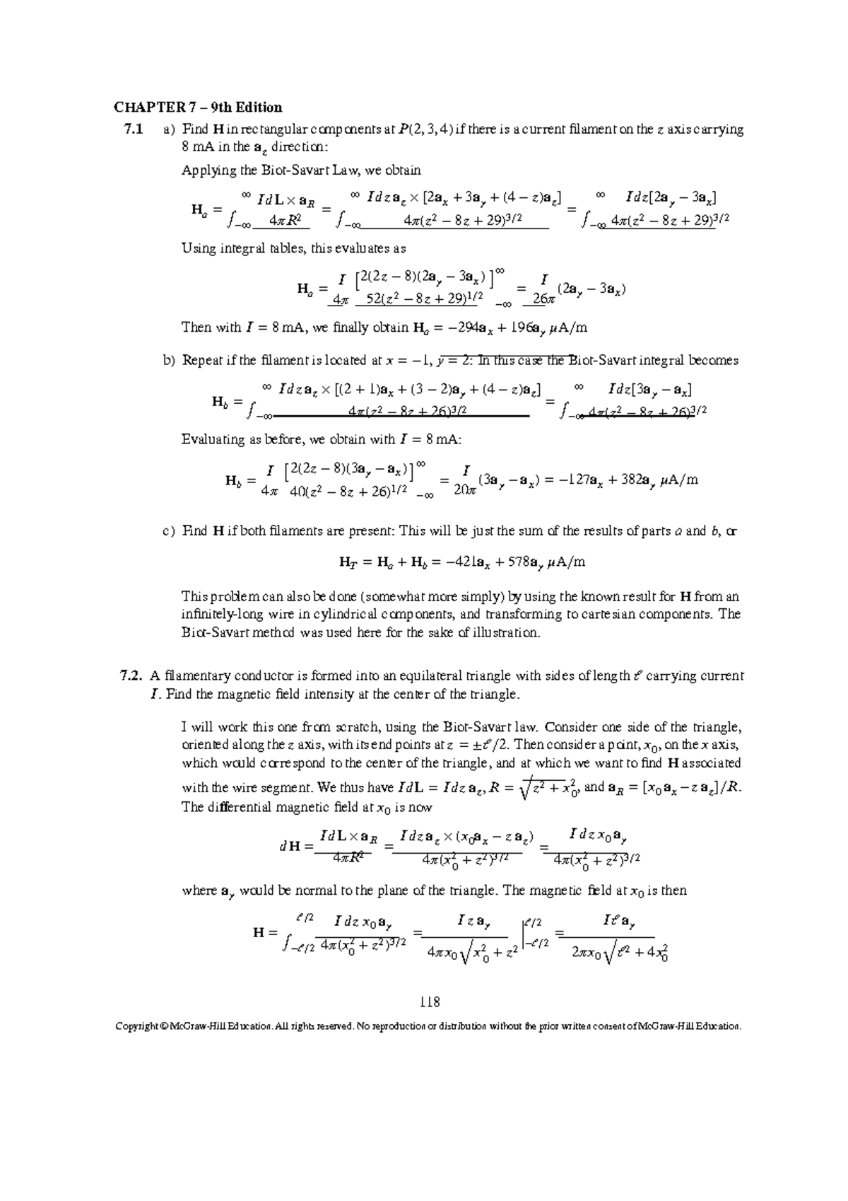 Engineering-electromagnetics-9th-solution compress - CHAPTER 7 3 9th Edition 7 a) Find ÿ in ...