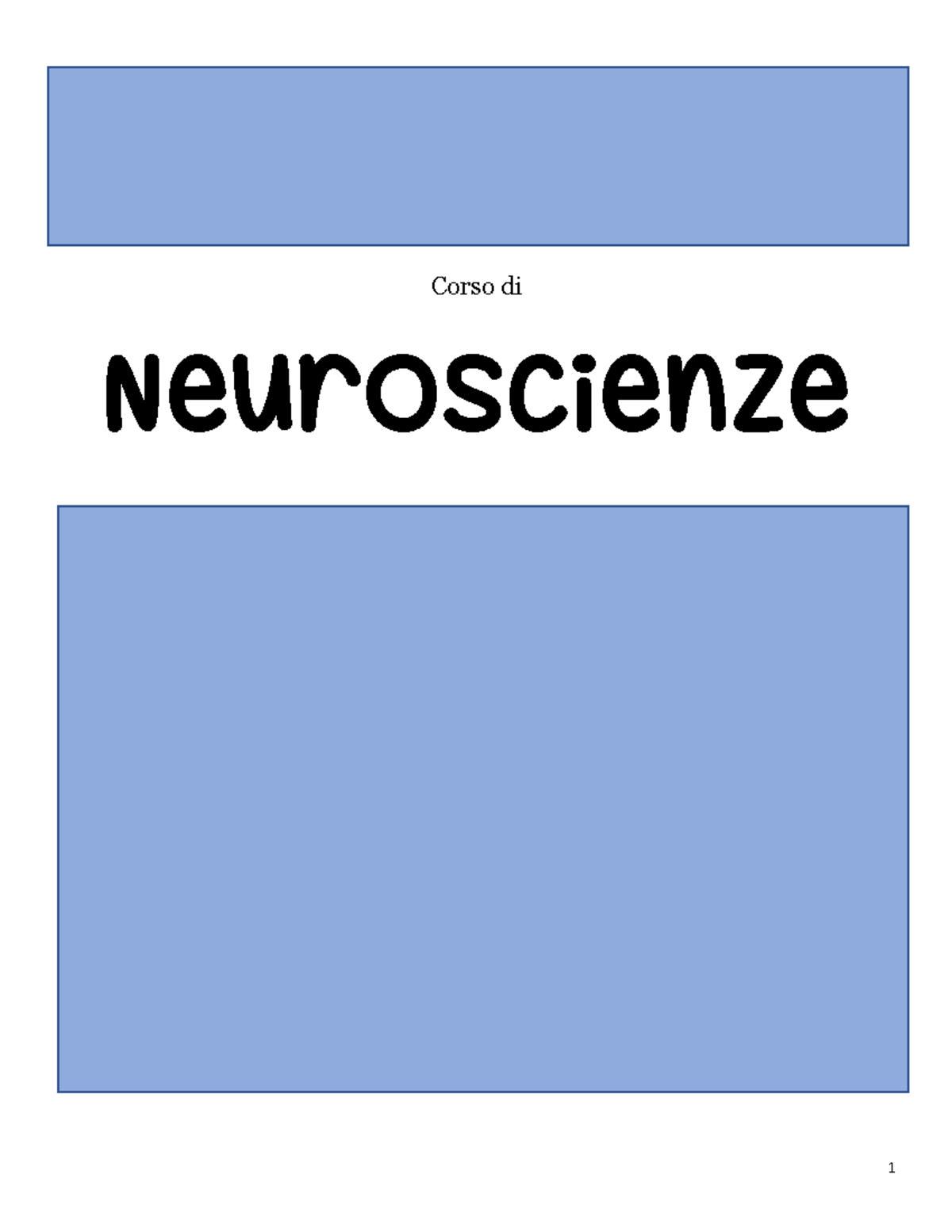 Neuroscienze - Corso di Neuroscienze Il neurone Unità che elabora e ...