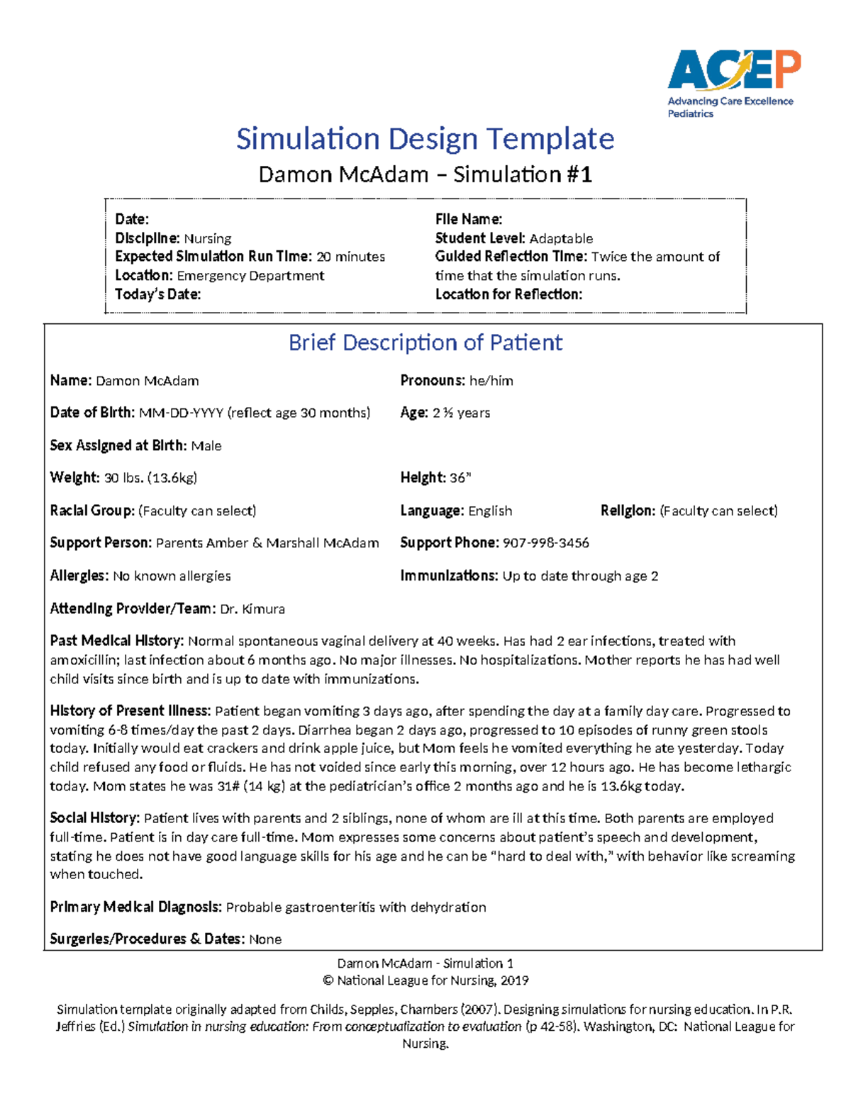 Damon-mcadam-sim1 - sim - Simulation Design Template Damon McAdam ...