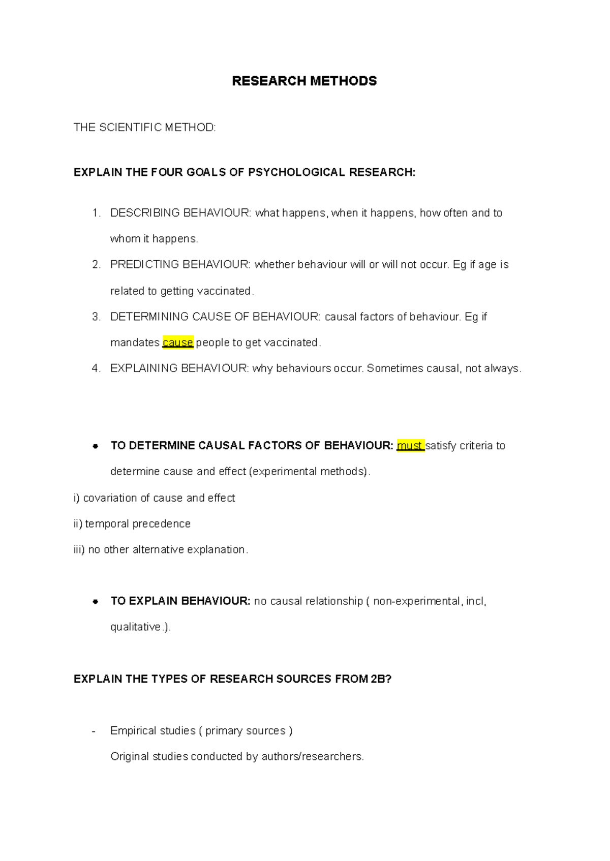 Research Methods - Study material - RESEARCH METHODS THE SCIENTIFIC ...