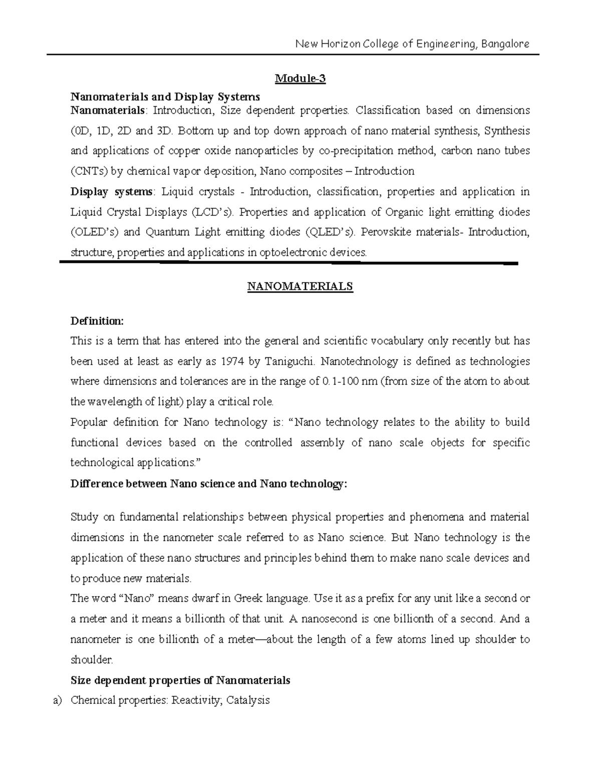 Module 3 notes 2023-24 - Module- Nanomaterials and Display Systems ...