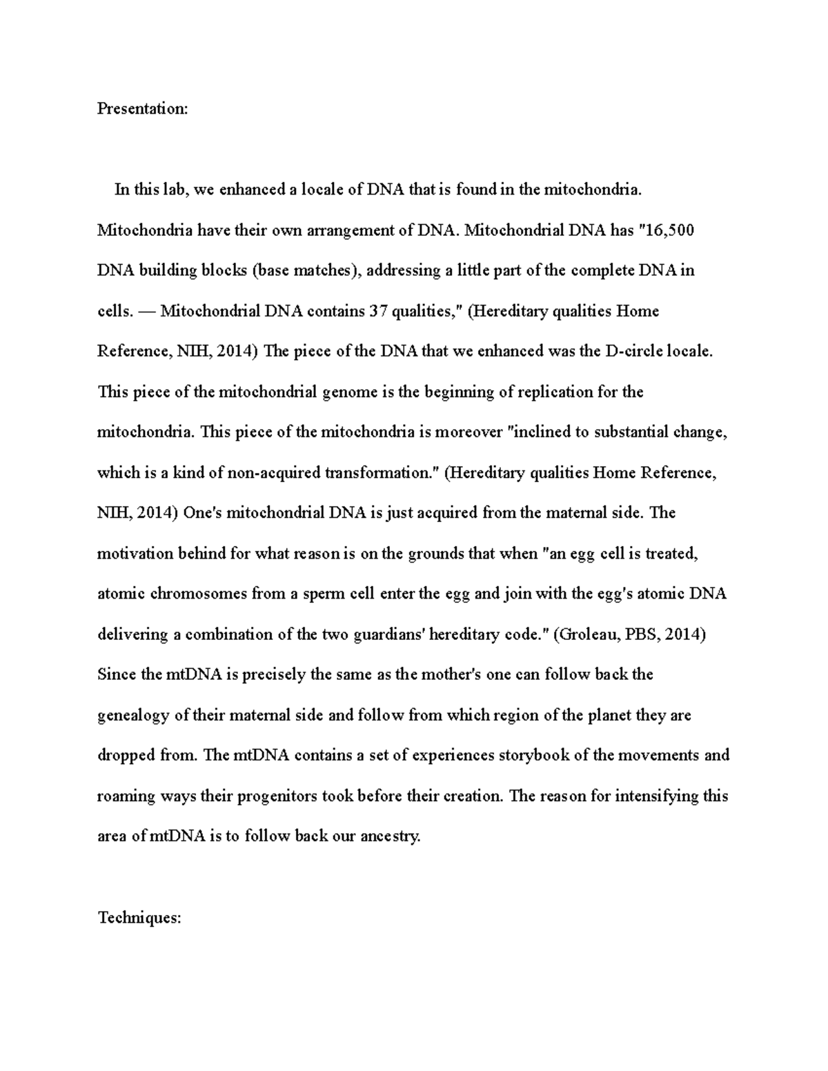 Presentation on dna lab - Presentation: In this lab, we enhanced a ...