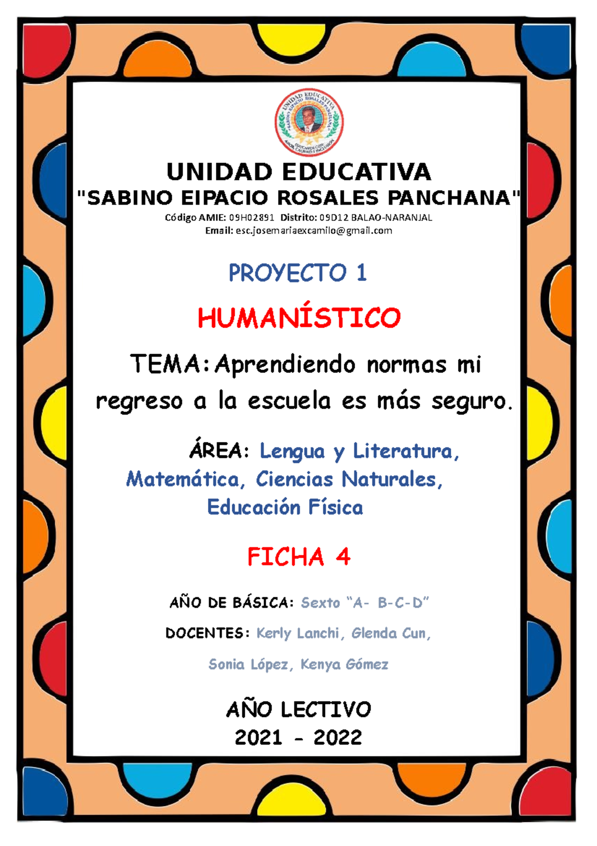 Ficha 1 Cienctífico Y Humanístico - UNIDAD EDUCATIVA "SABINO EIPACIO ...
