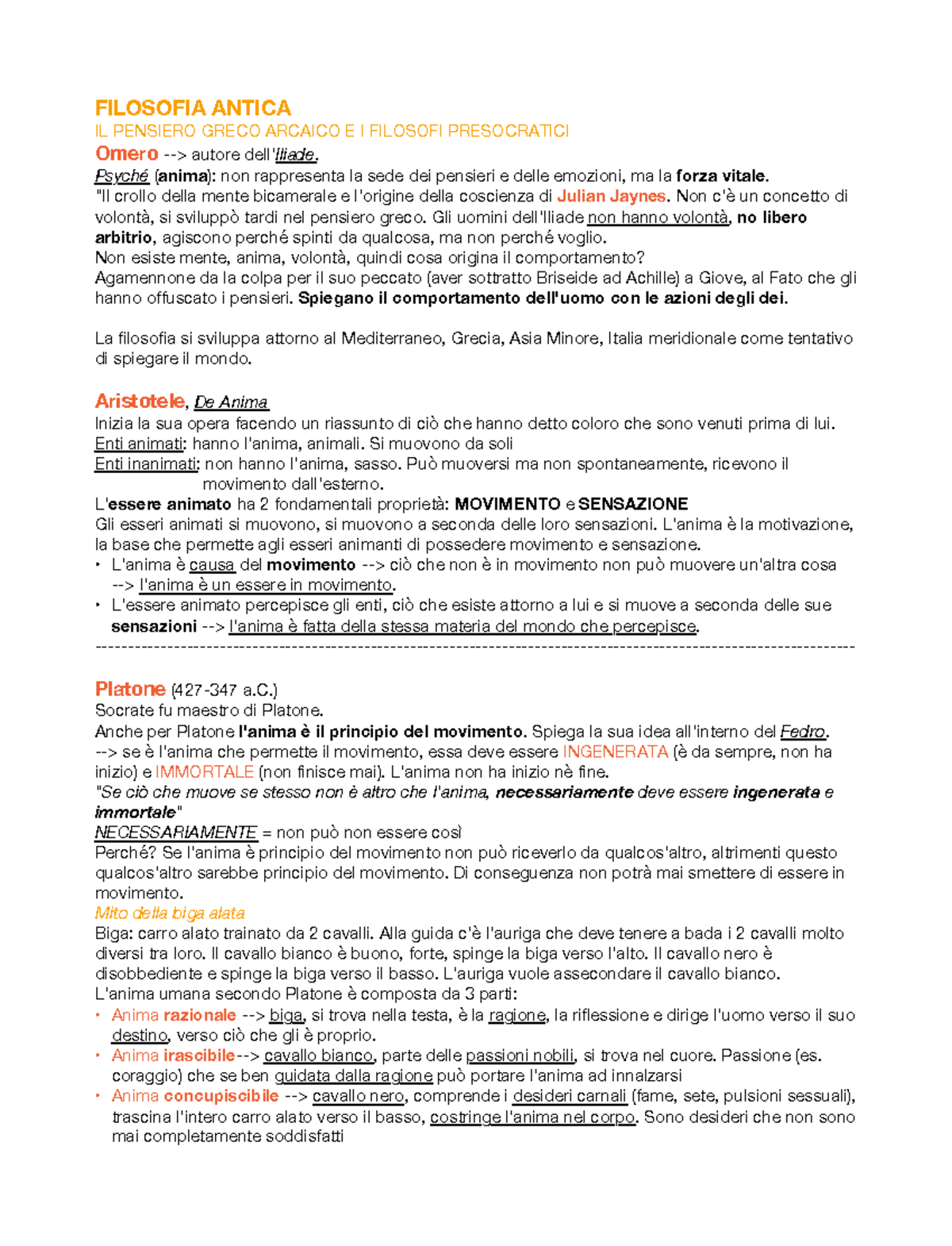 Storia della filosofia antica - FILOSOFIA ANTICA IL PENSIERO GRECO ...