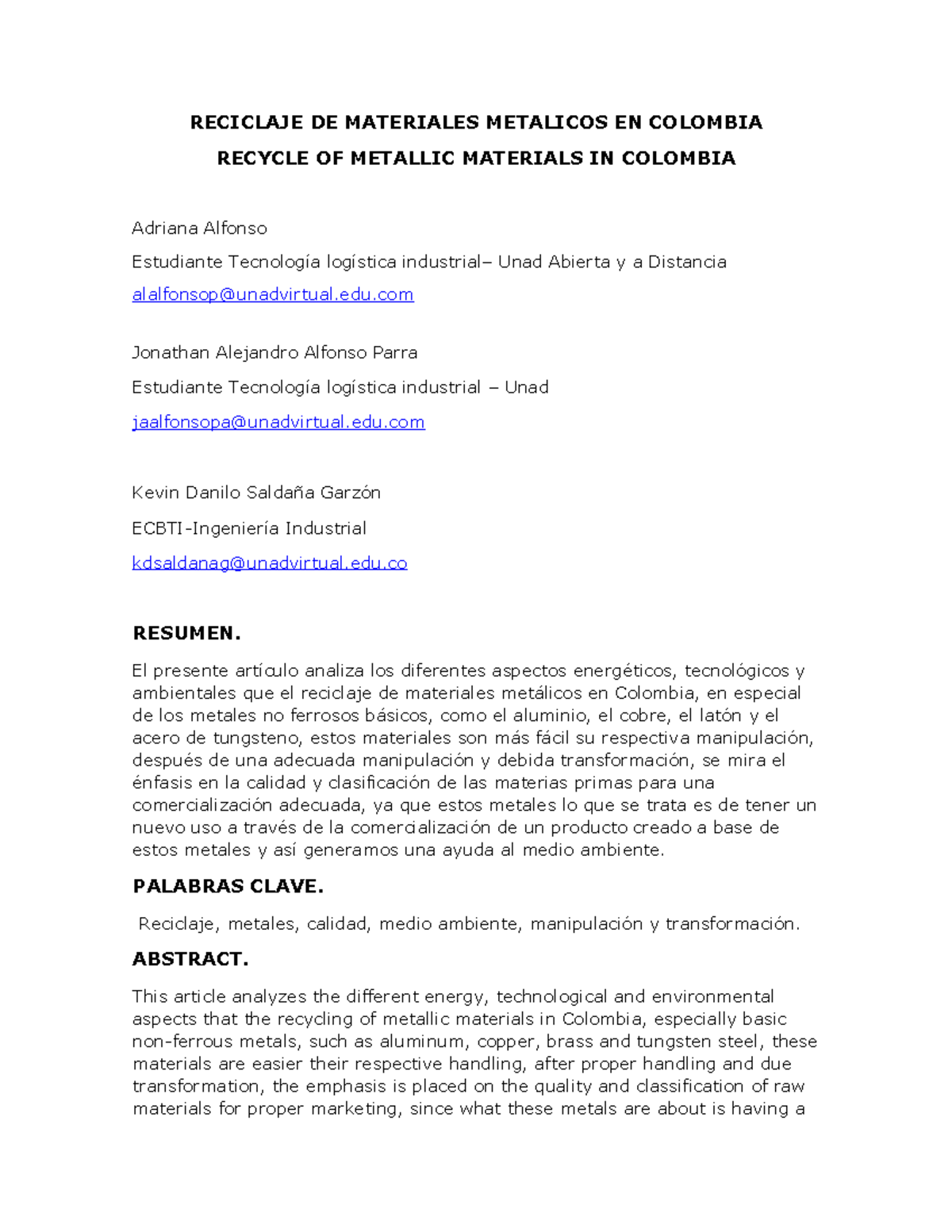 Plantilla Tareas 212022 - RECICLAJE DE MATERIALES METALICOS EN COLOMBIA ...