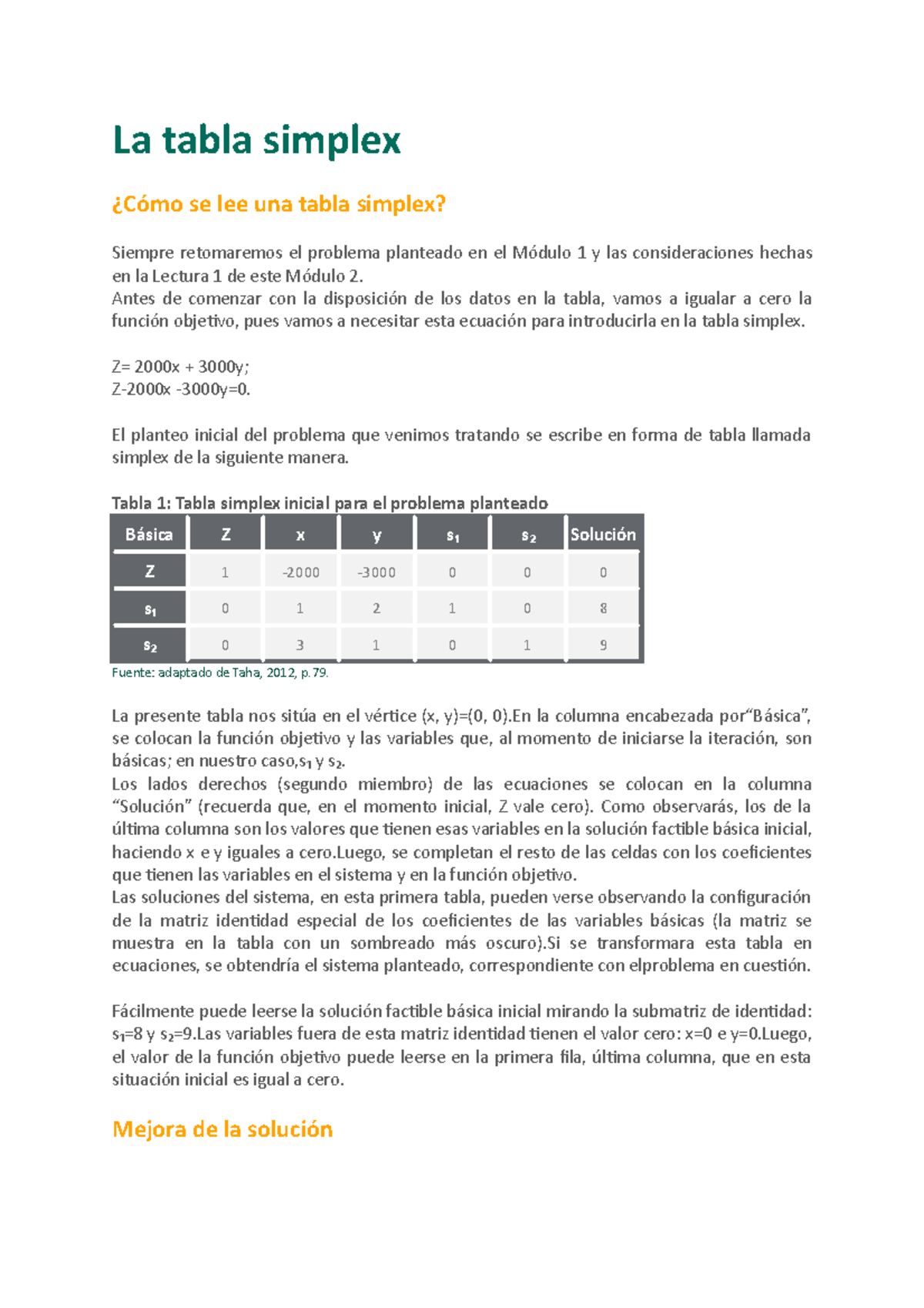 1. explicación método simplex parte 1 tabla simplex - La tabla simplex ...