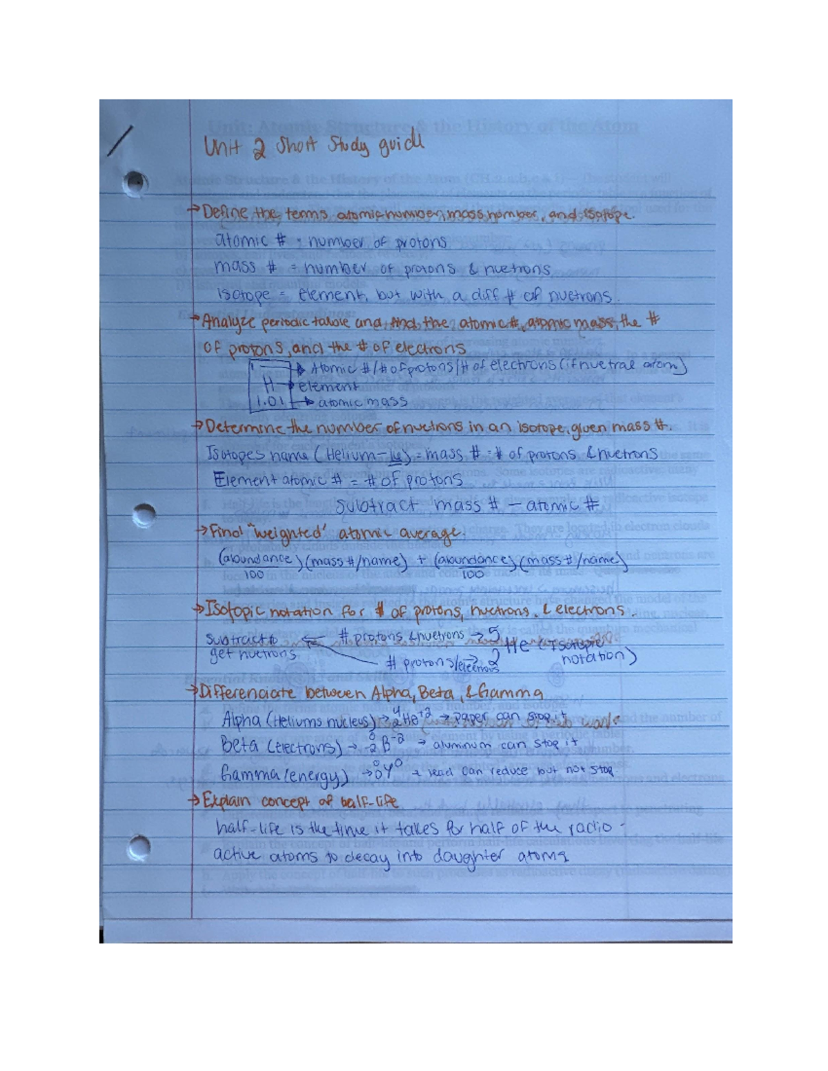 Chem unit 2 - this is the EK study guide for unit 2 - Studocu