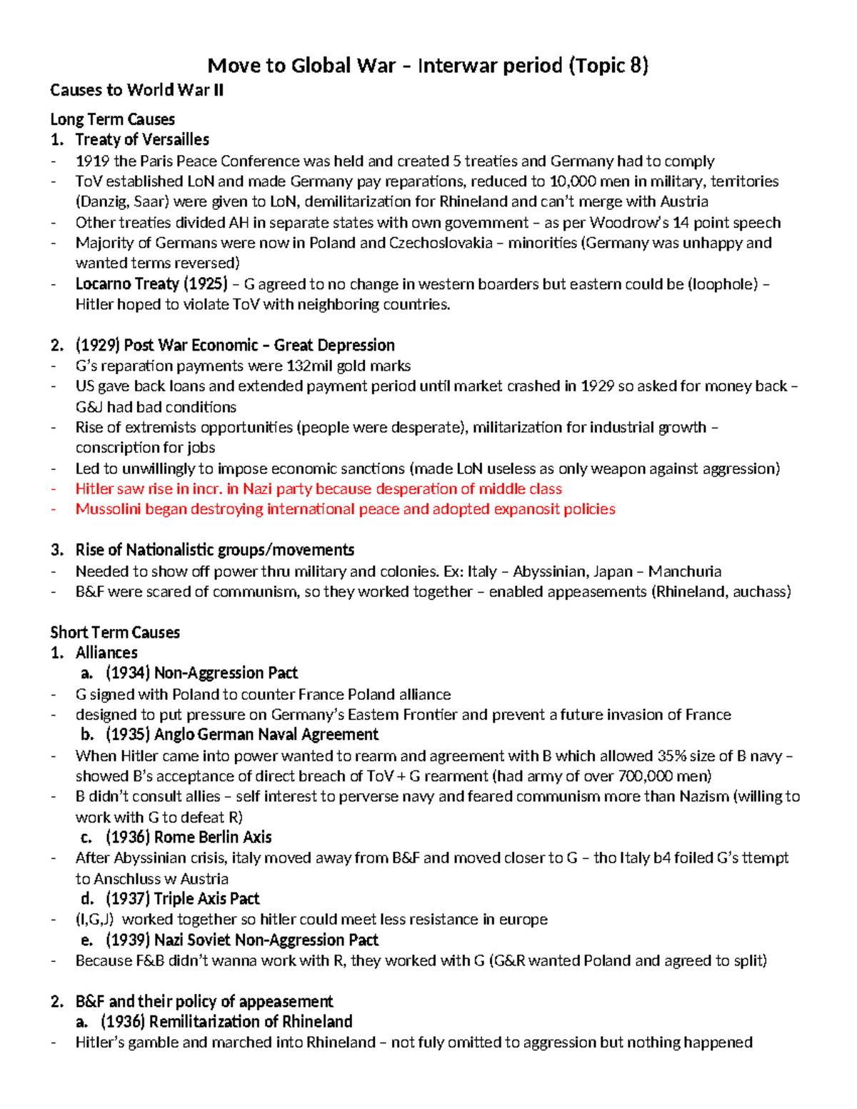 (8) Interwar Periods - Class Notes - Move to Global War – Interwar ...