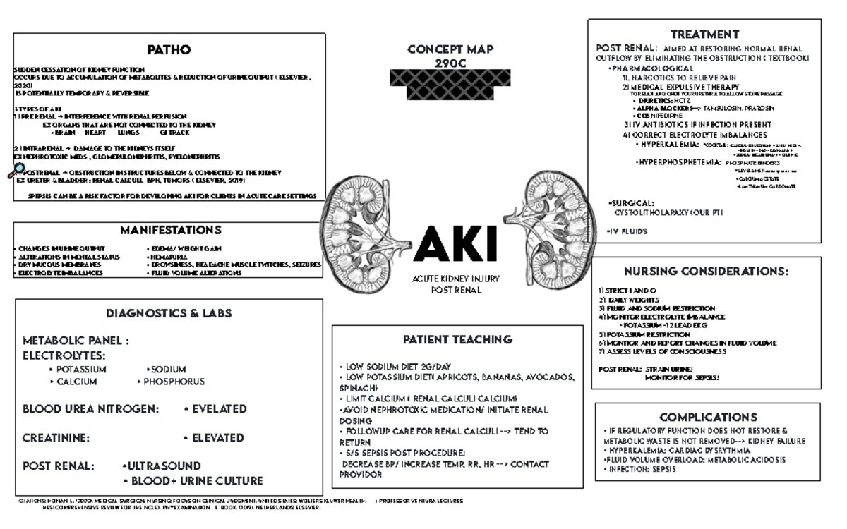 Clinical concept map - AKI ACUTE KiDNEY iNJURY POST RENAL PATHO ...