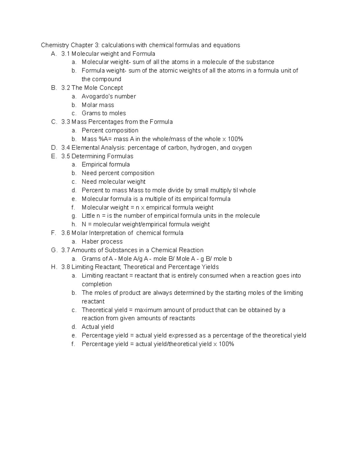 Chemistry Ch 3 - Professor Adrian Michael - Chemistry Chapter 3 ...