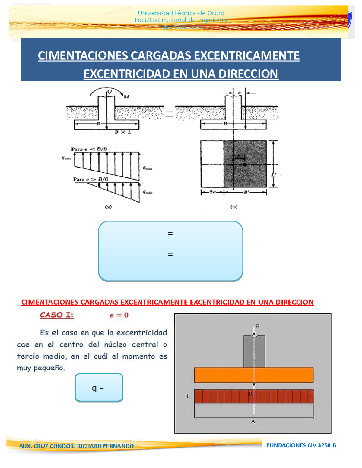 Clase 5 CIV 3250 B - FUNDACIONES - CIMENTACIONES CARGADAS ...