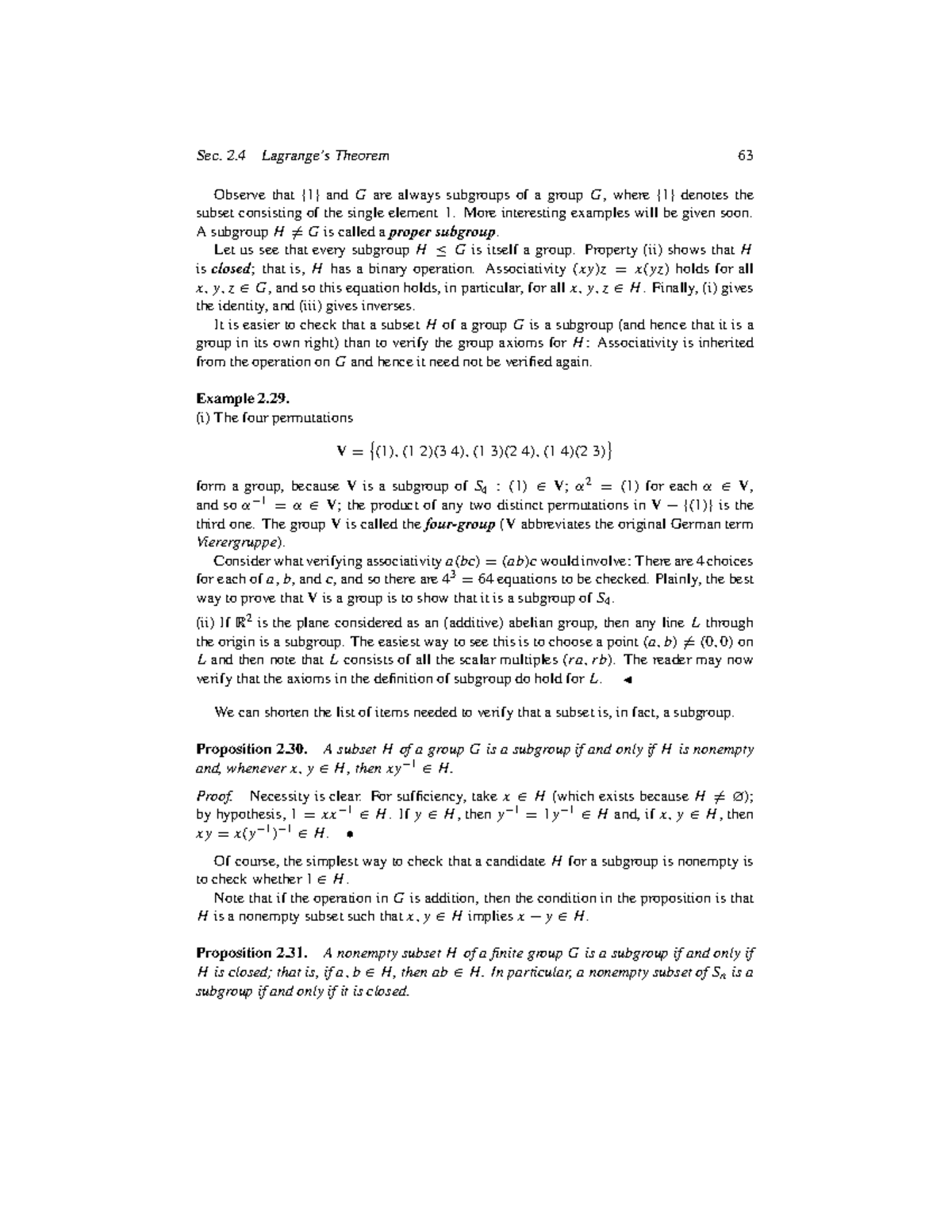 0079-0081 - Basic Algebra 101 - Sec. 2 Lagrange’s Theorem 63 Observe ...