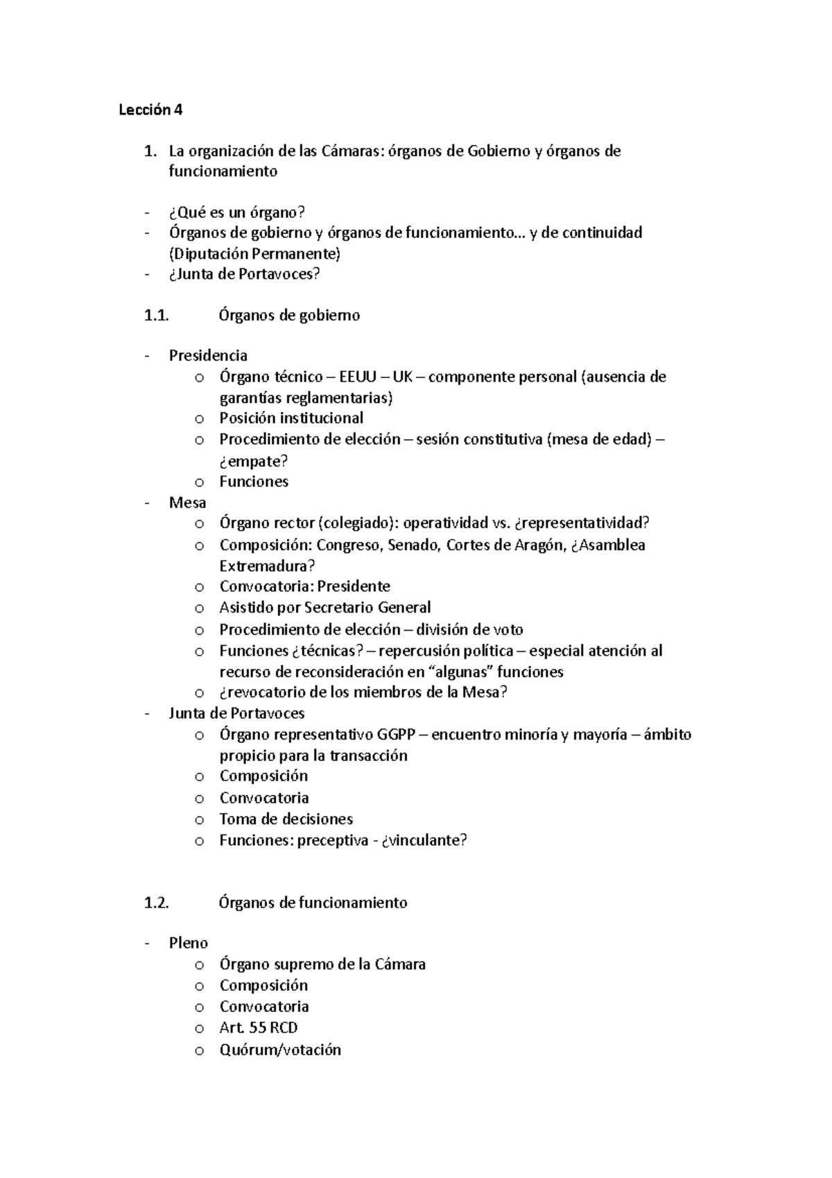 Leccion 3 - Pablo - Lección 4 1. La organización de las Cámaras ...