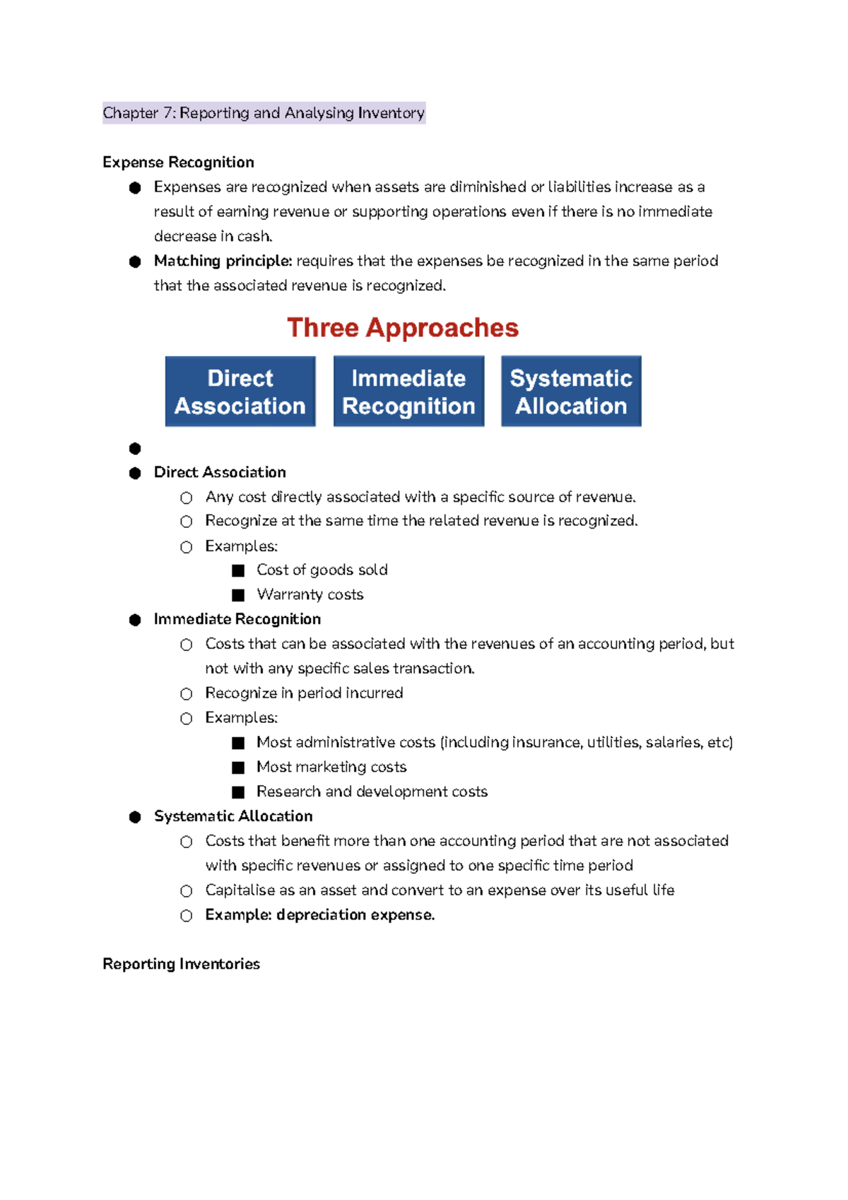Chapter 7: Reporting and Analyzing Inventory - Chapter 7: Reporting and Analysing Inventory ...