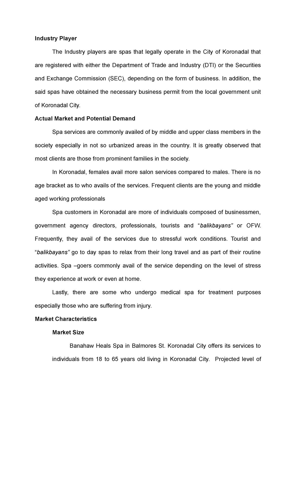 Industry Player - INTEGRATED ACTION RESEARCH - Industry Player The ...