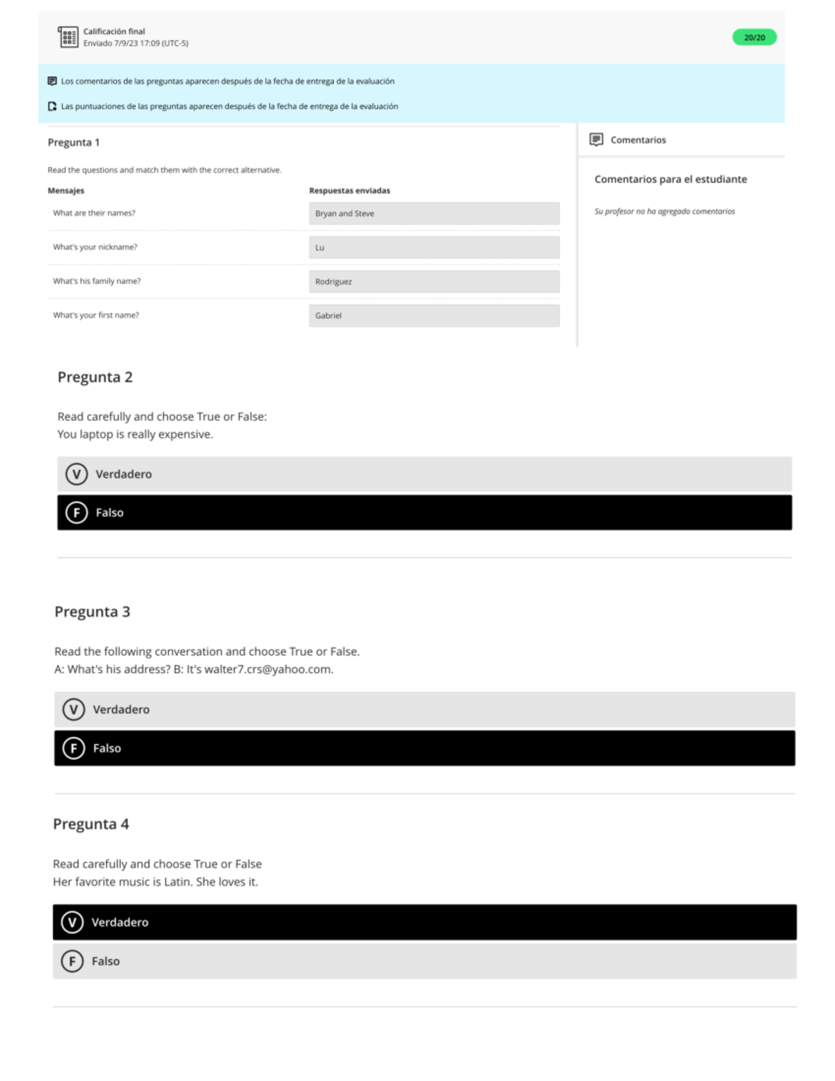 T1 ingles 2020 - T1 examen - pre beginner - Studocu