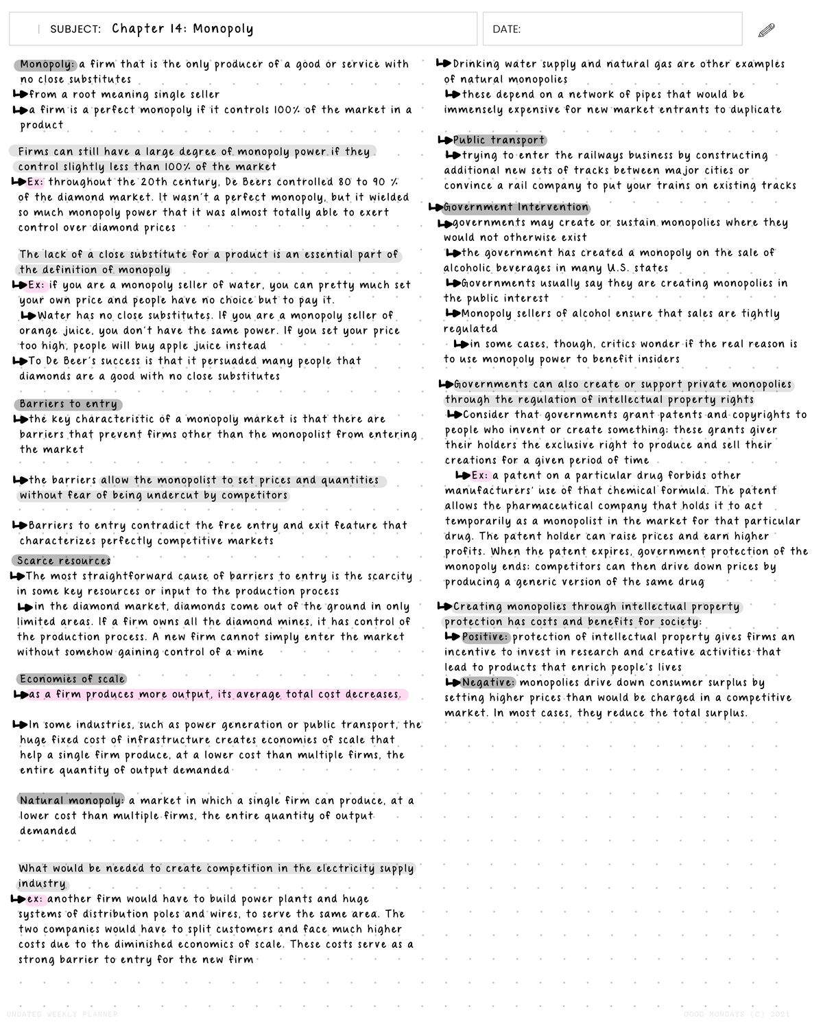 Chapter 14 Monopoly - Professor: Zhuolin Li He is lecture heavy - 2 0 2 ...