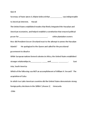 Quiz 10 history - quiz 10 - Upton Sinclair's ...
