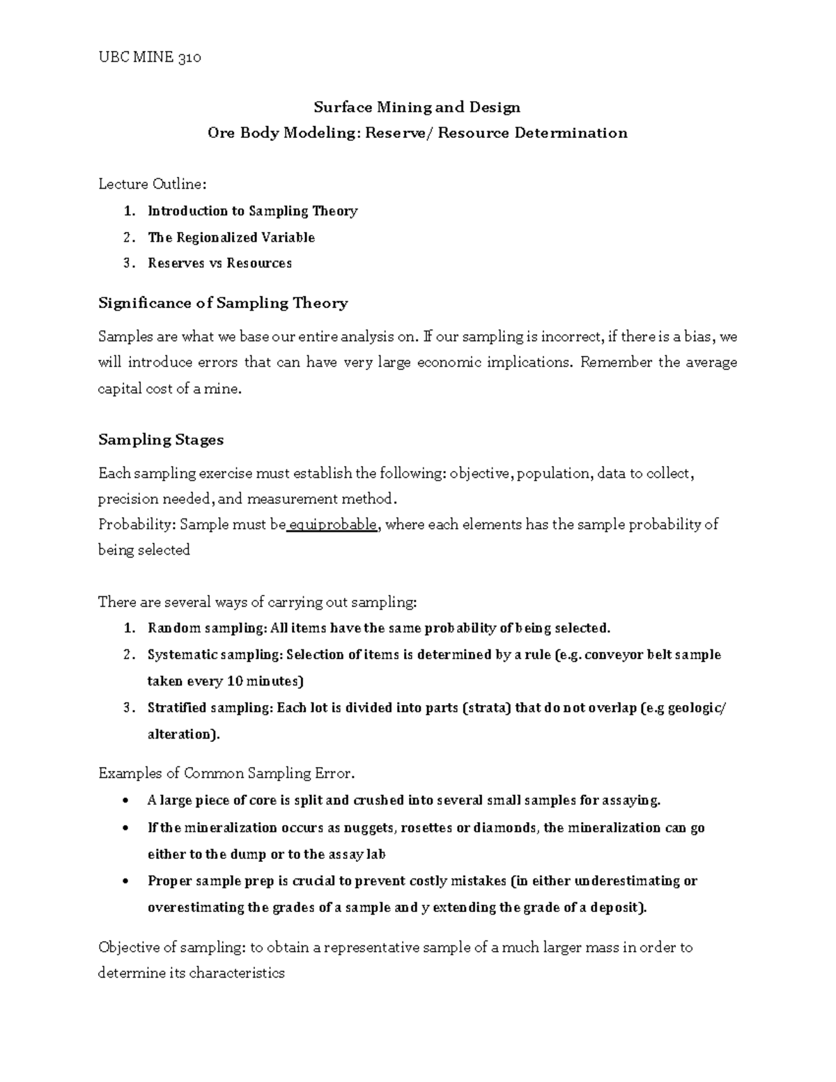 Lecture notes Surface Mining And Design - Complete - Surface Mining and ...
