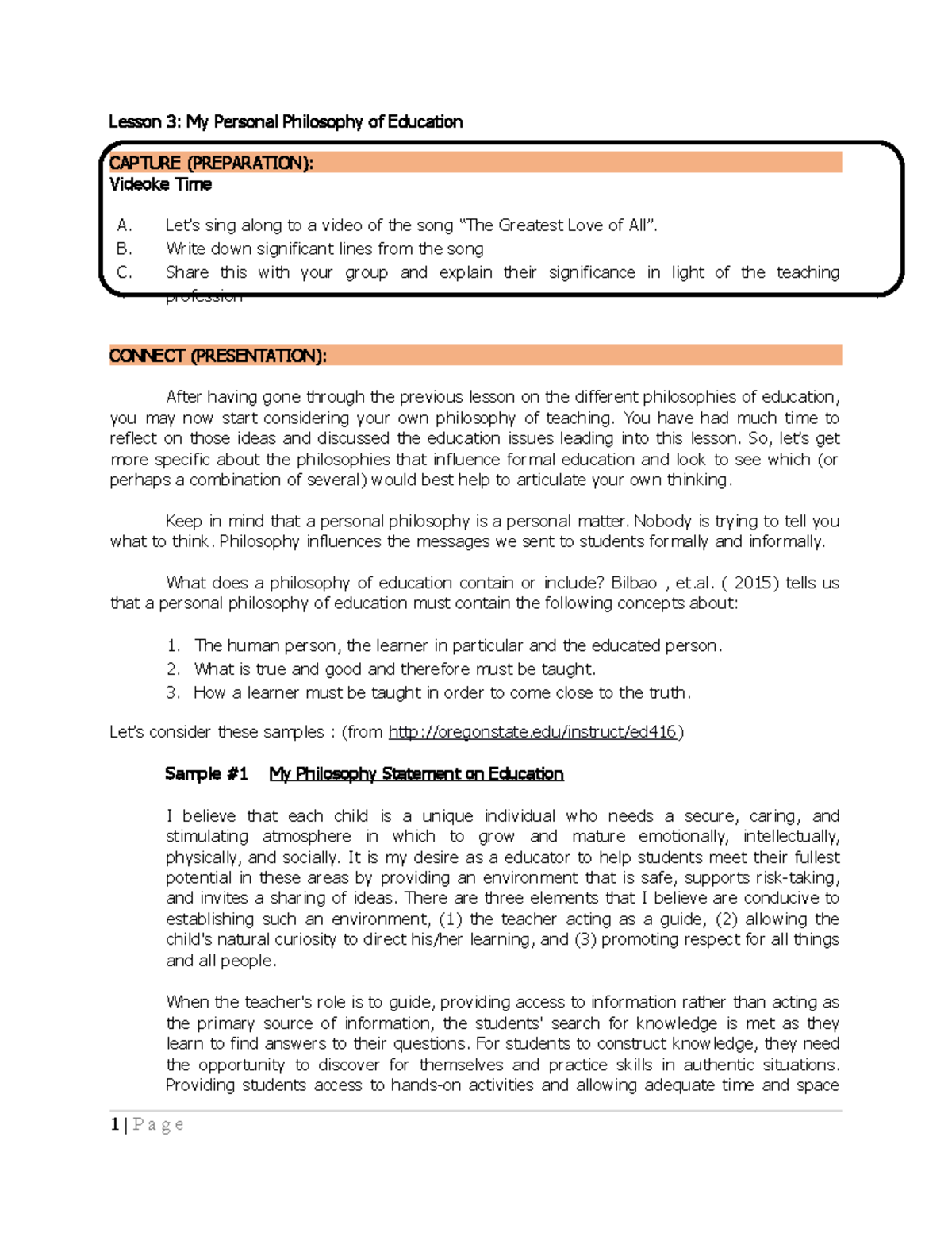 TEACHING PROFESSION LECTURE NOTES - Bachelor in elementary education ...