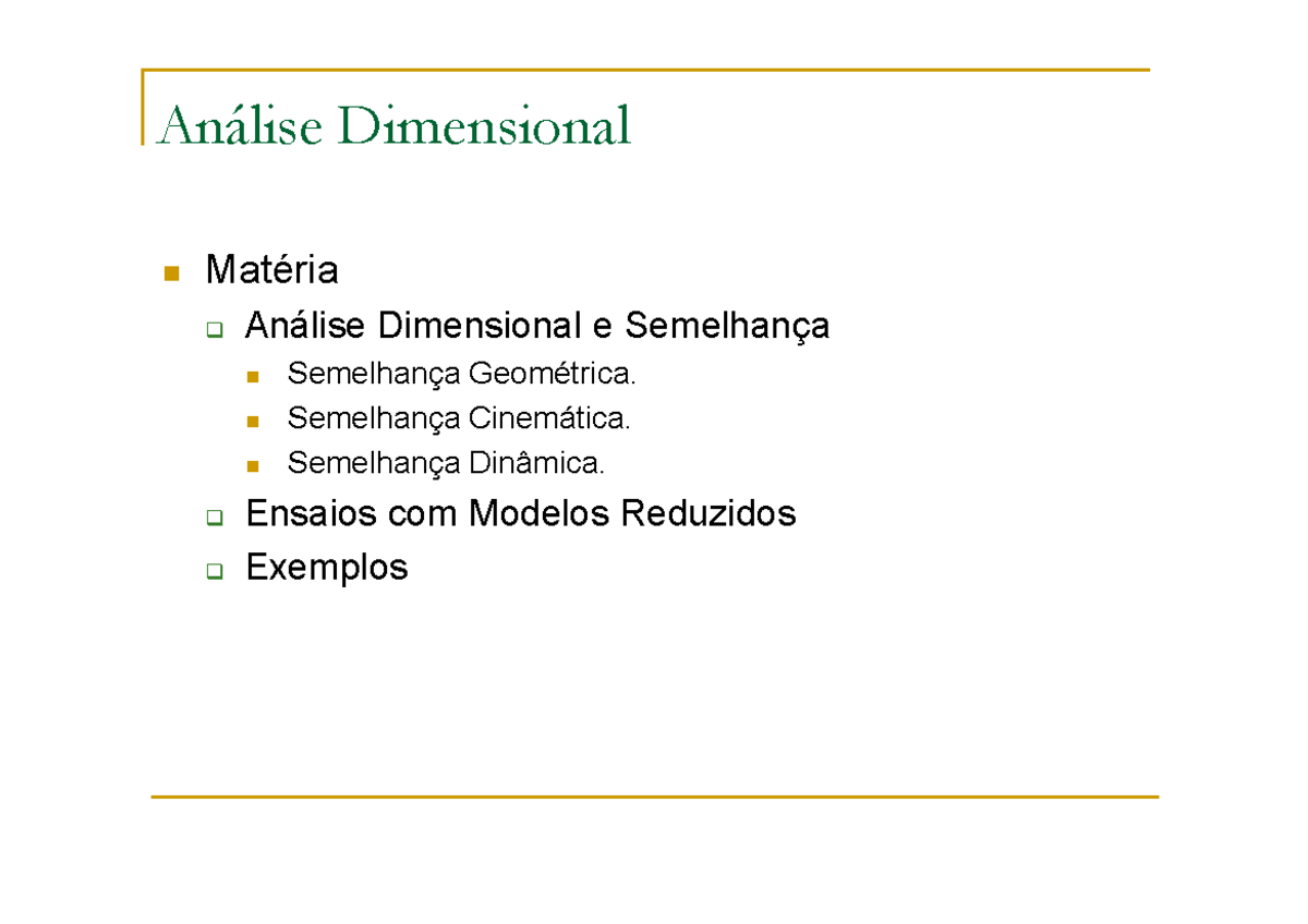 MFI 20 Aula 17-Analise Dimensional 2 - - Studocu