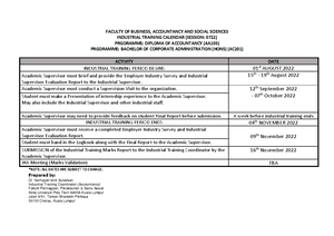 Logbook Report Sample - INDUSTRIAL TRAINING REPORT GUIDELINE Prepared ...