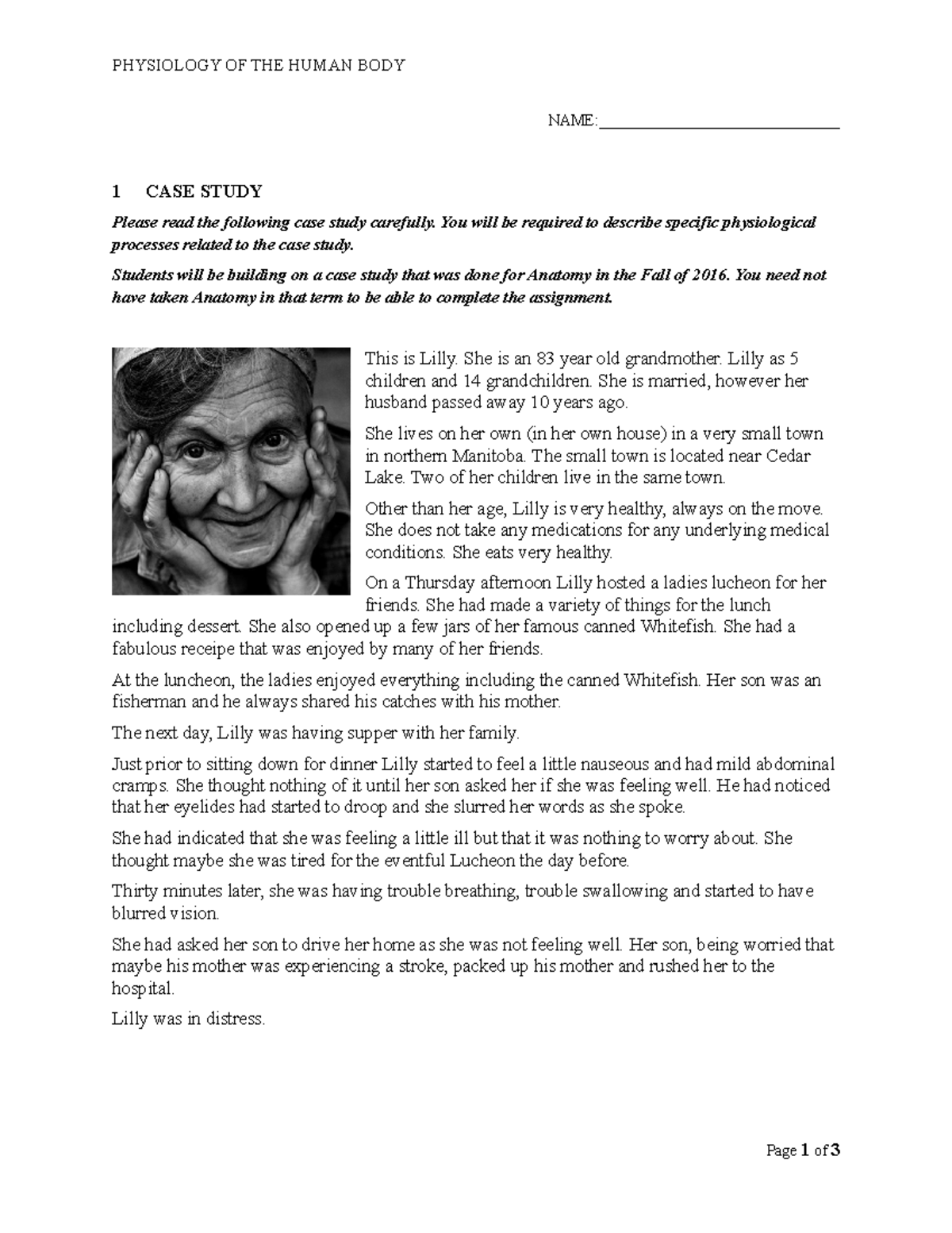 Case Study 2 Watch out for Whitefish - PHYSIOLOGY OF THE HUMAN BODY ...