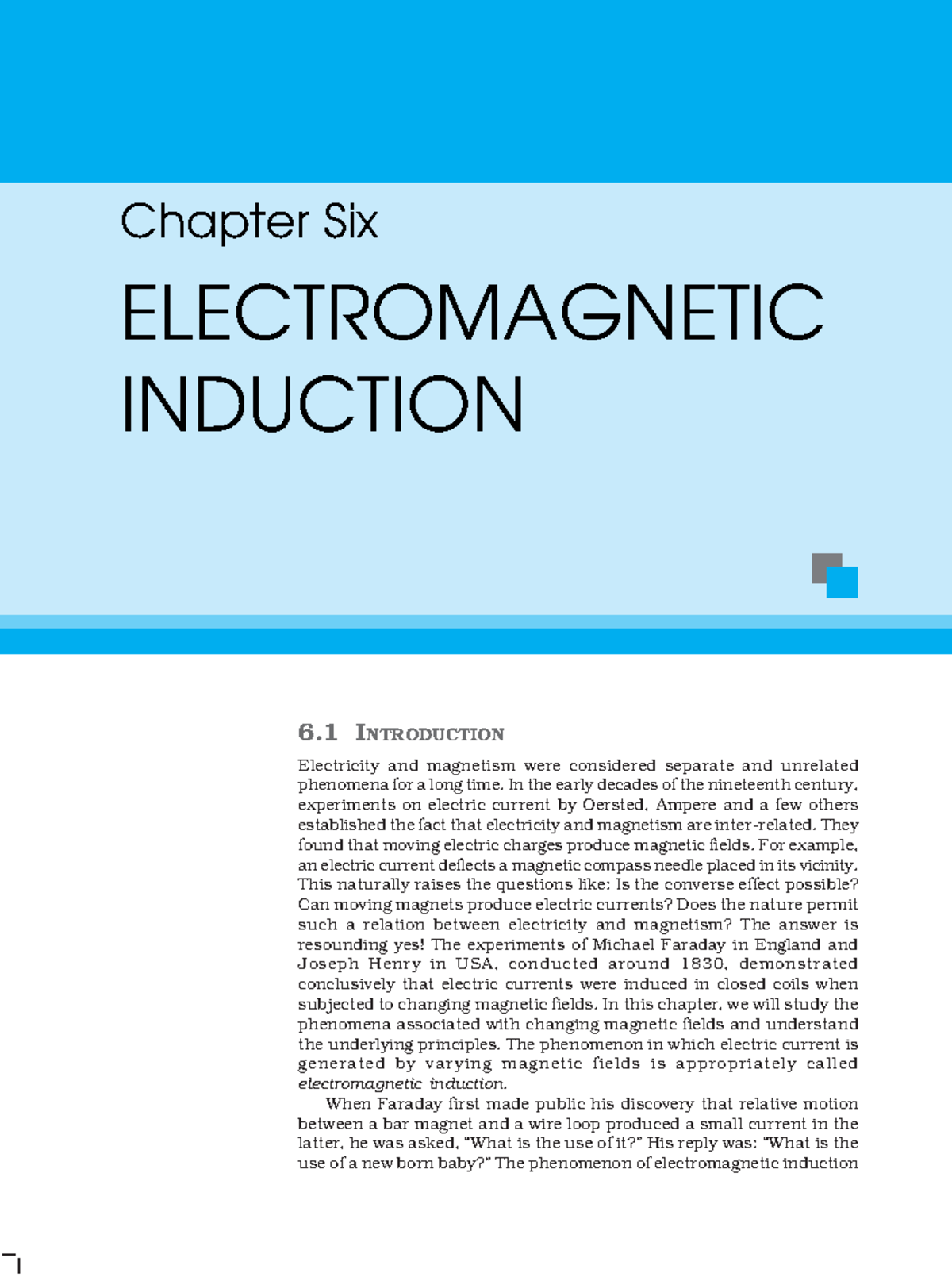 Electromagnetic Induction - Physics 204 6 INTRODUCTION Electricity and ...